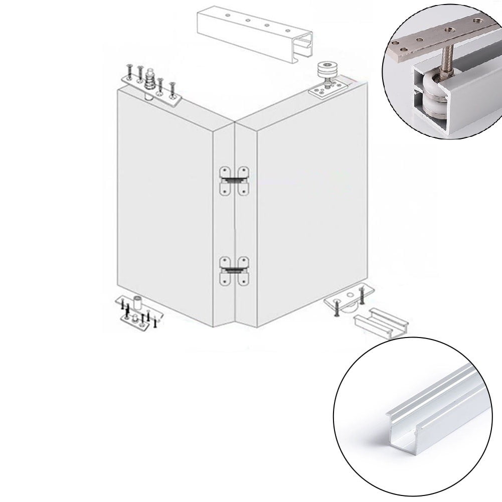 Folding Door Pulley Sliding Track Lower/Top Hung Sliding Door Track for ...