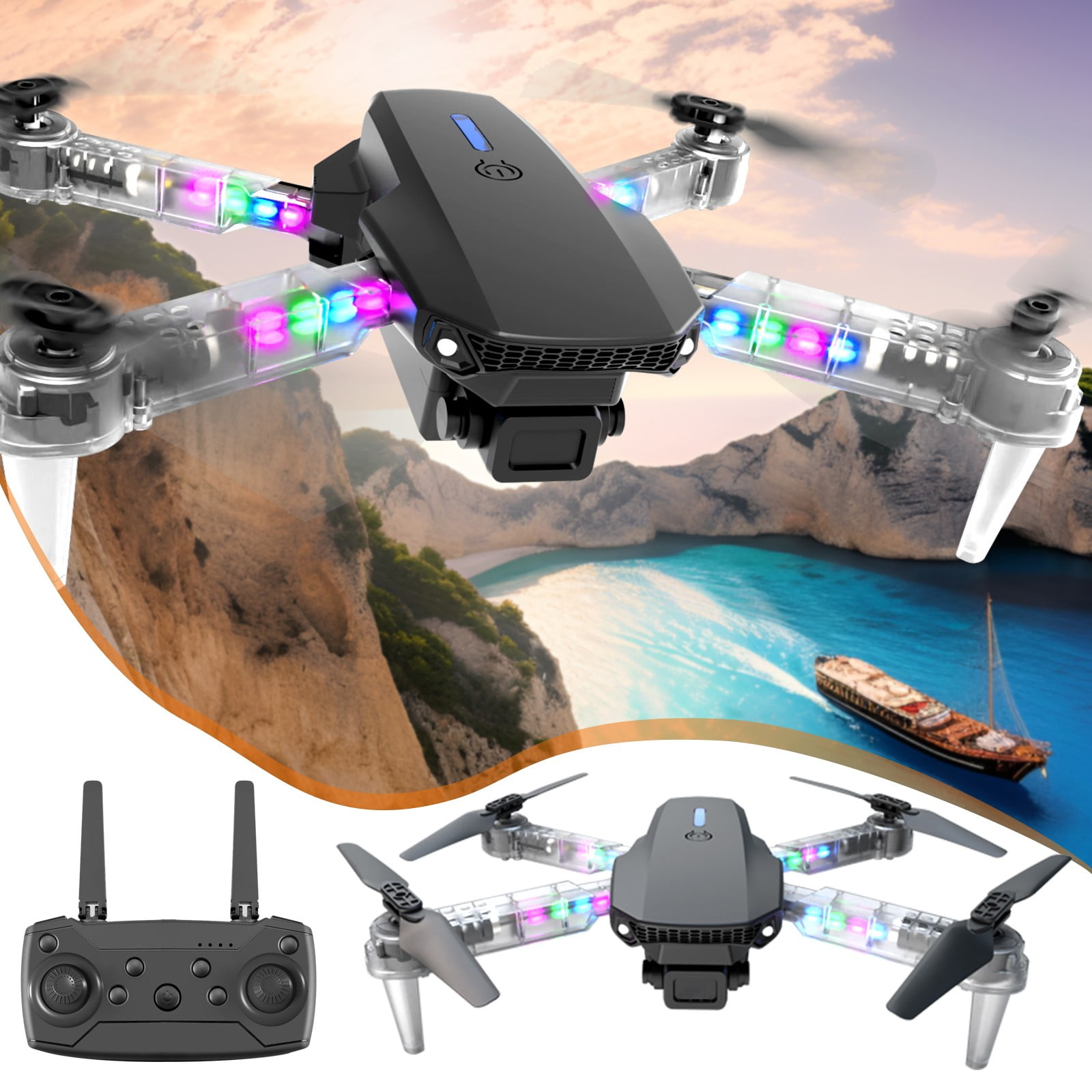 Folding Drone Under $5! Yannianjz Foldable Drone, Altitude Hold ...