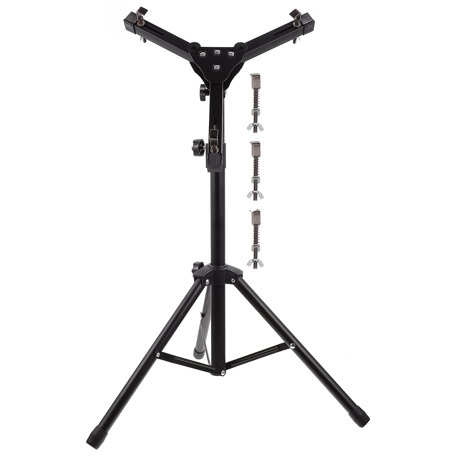 Folding Drum Stand Drumstick Percussion Practice Snare Pad Black ...