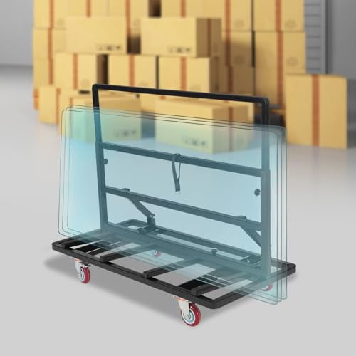 Folding Drywall Cart Heavy Duty, Panel Cart Load 2200lbs Capacity ...