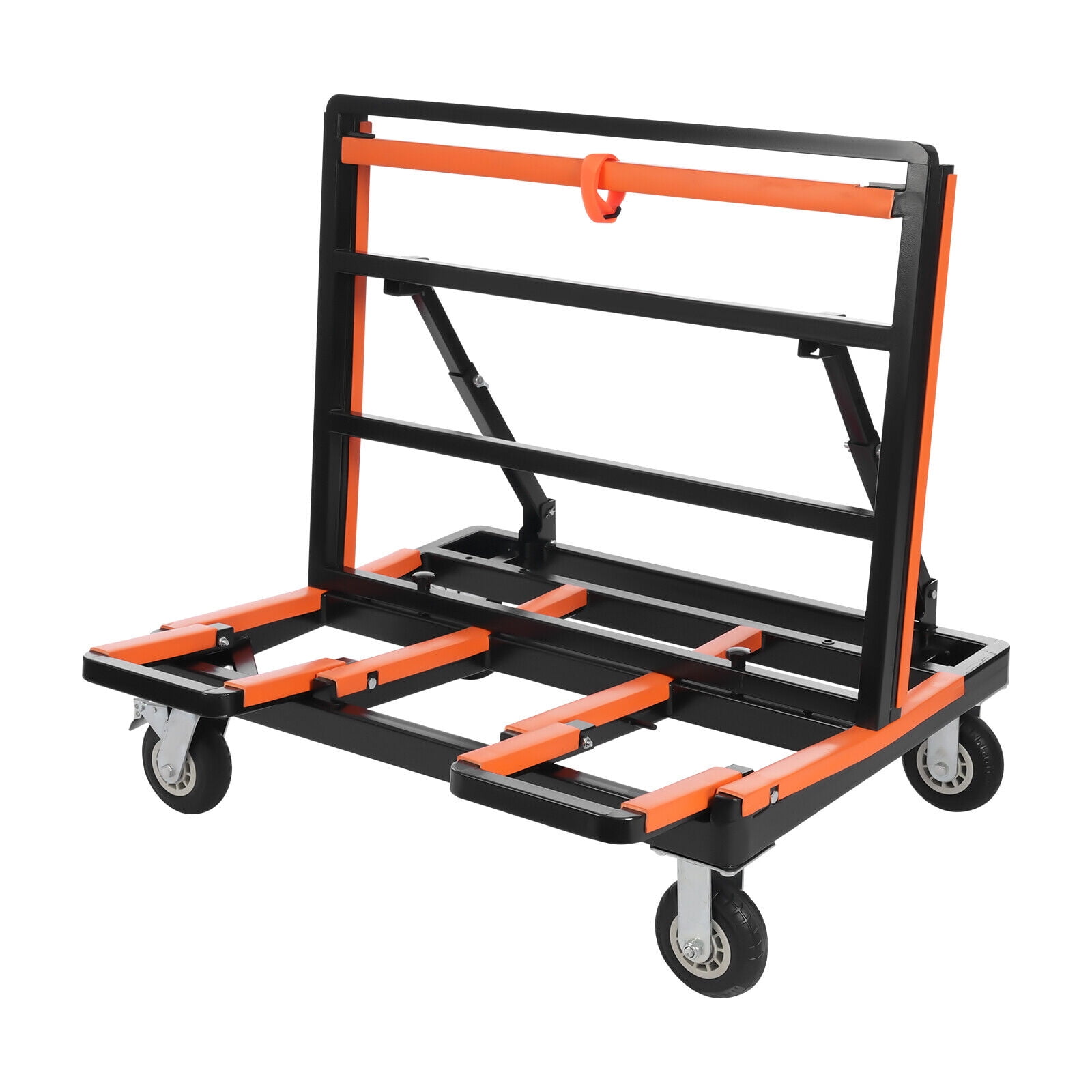 Folding Drywall Cart, Heavy Duty Panel Dolly Cart with Rubber Swivel ...