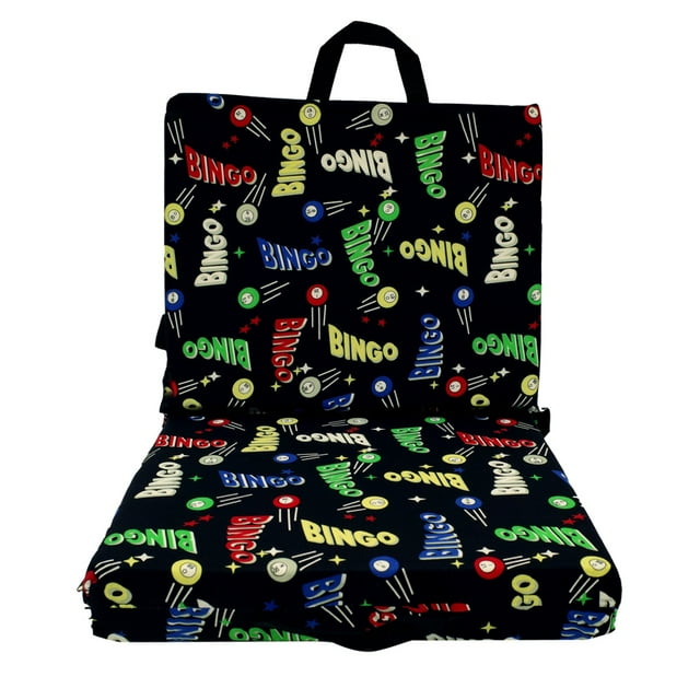 Folding Dual Patterned Foam Bingo Hall Game Seat Cushion Double Office ...