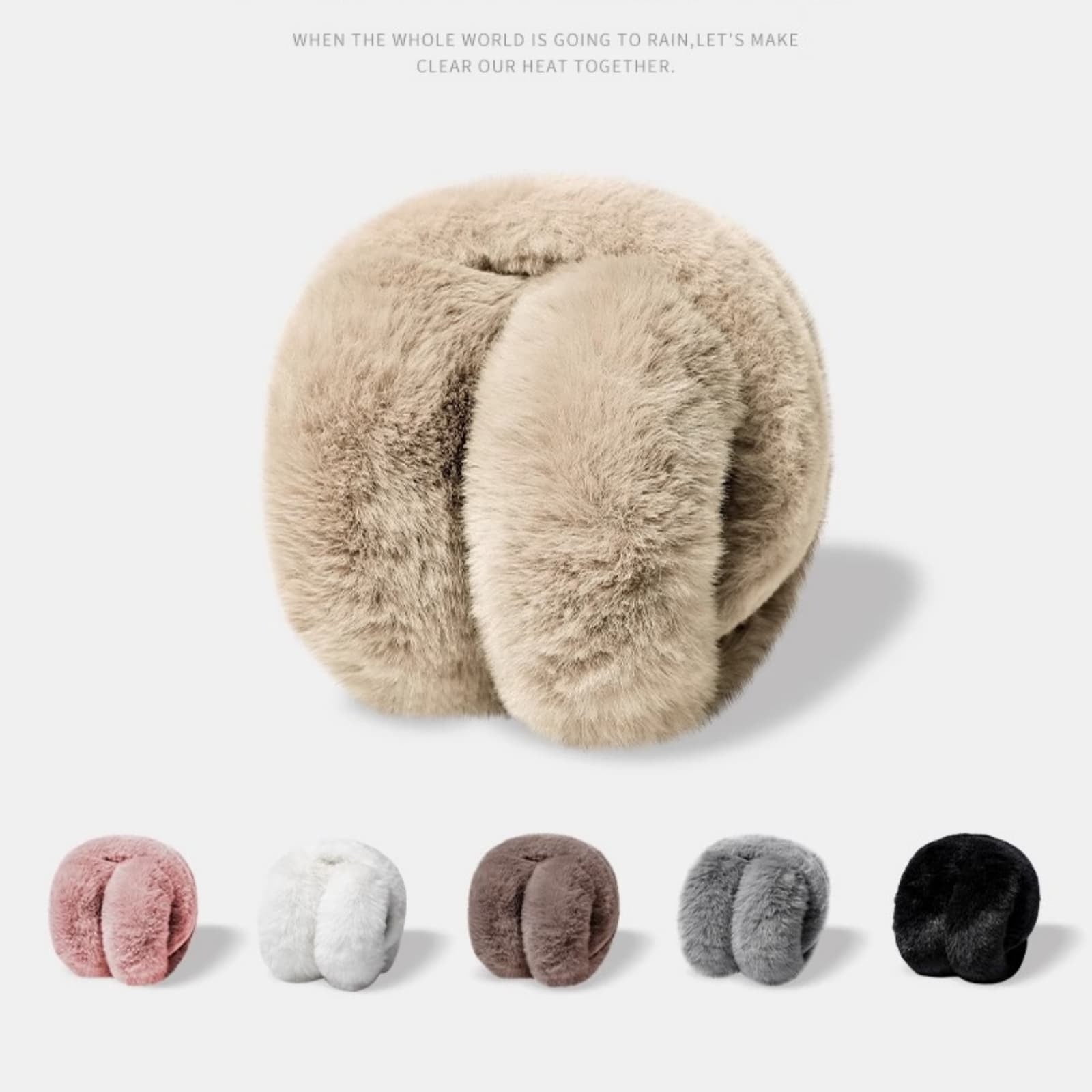 Folding Ear Muffs Winter Warm Ear Covers Thermal Insulation Soft Fleece ...
