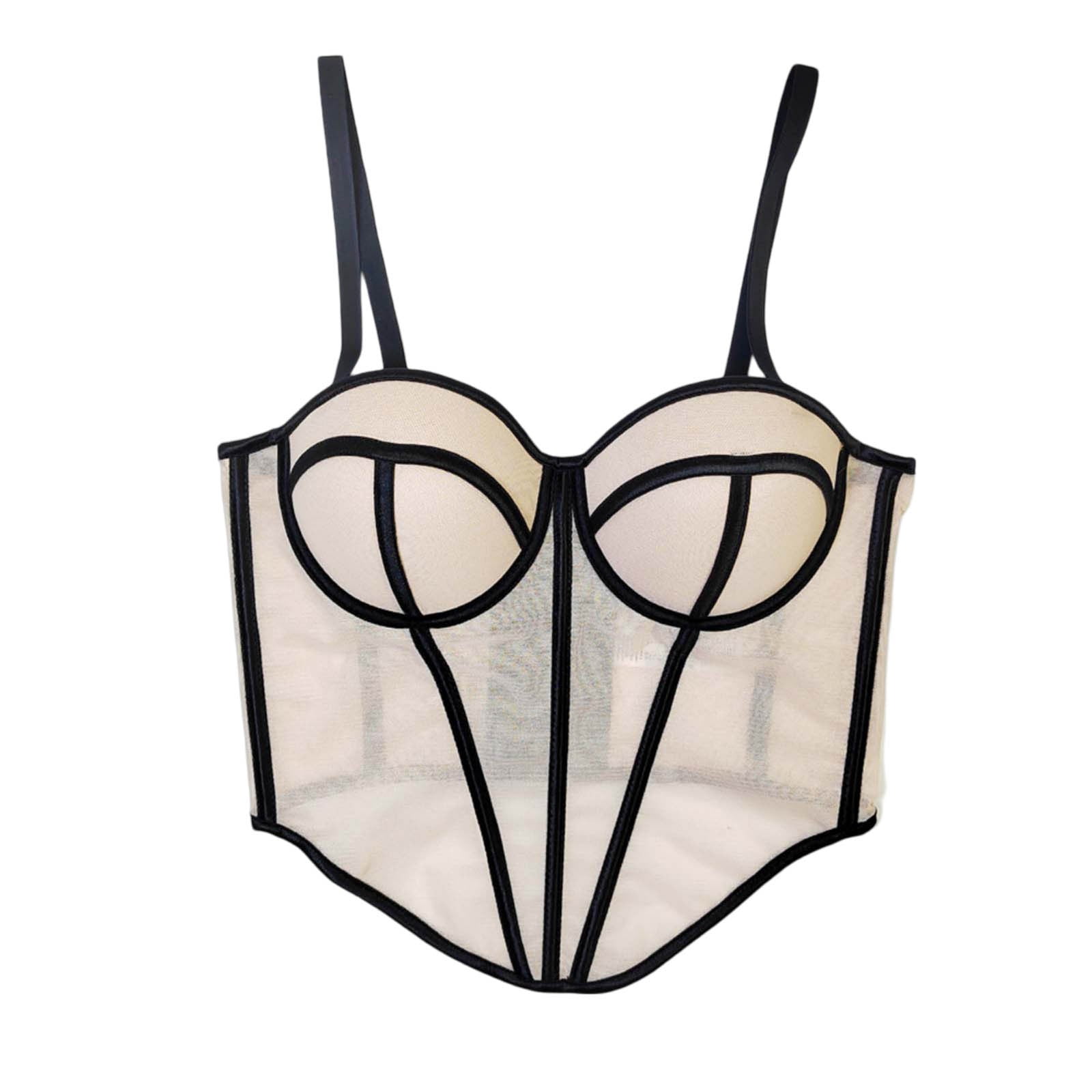 Folding Elastic Small Suspender Short Fishbone Tube Top for Women ...