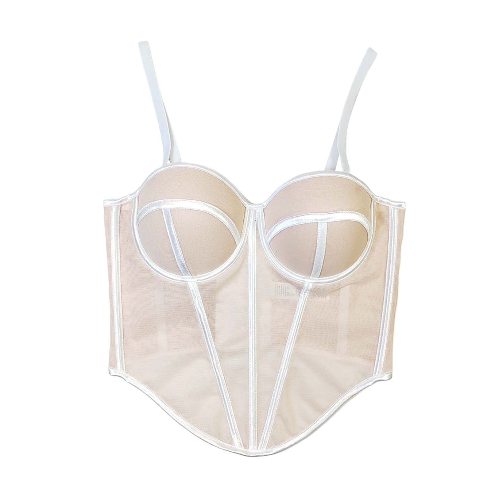 Folding Elastic Small Suspender Short Fishbone Tube Top for Women ...