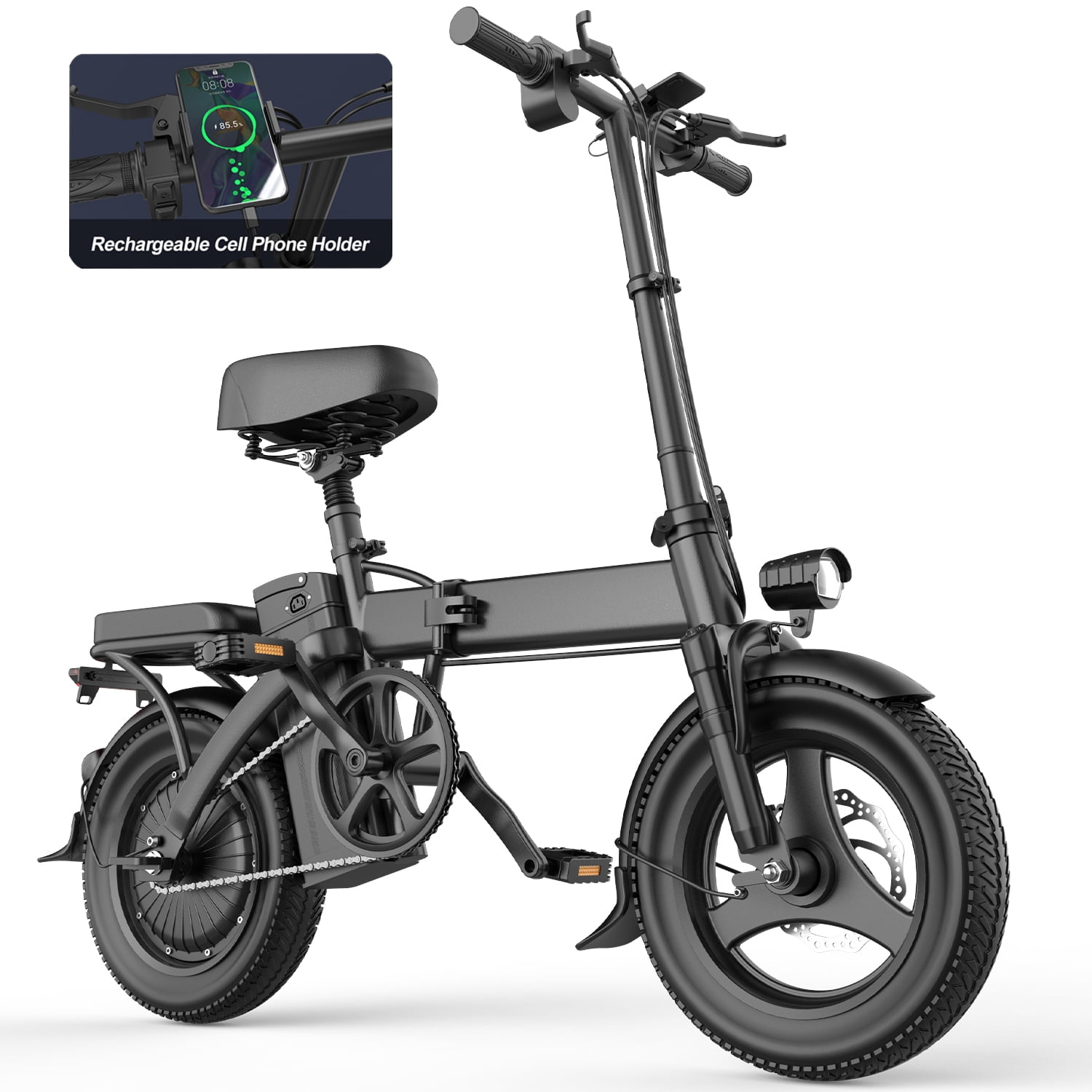 Folding Electric Bike for Adults,500W 20MPH 32Miles,48V 15AH Removable ...