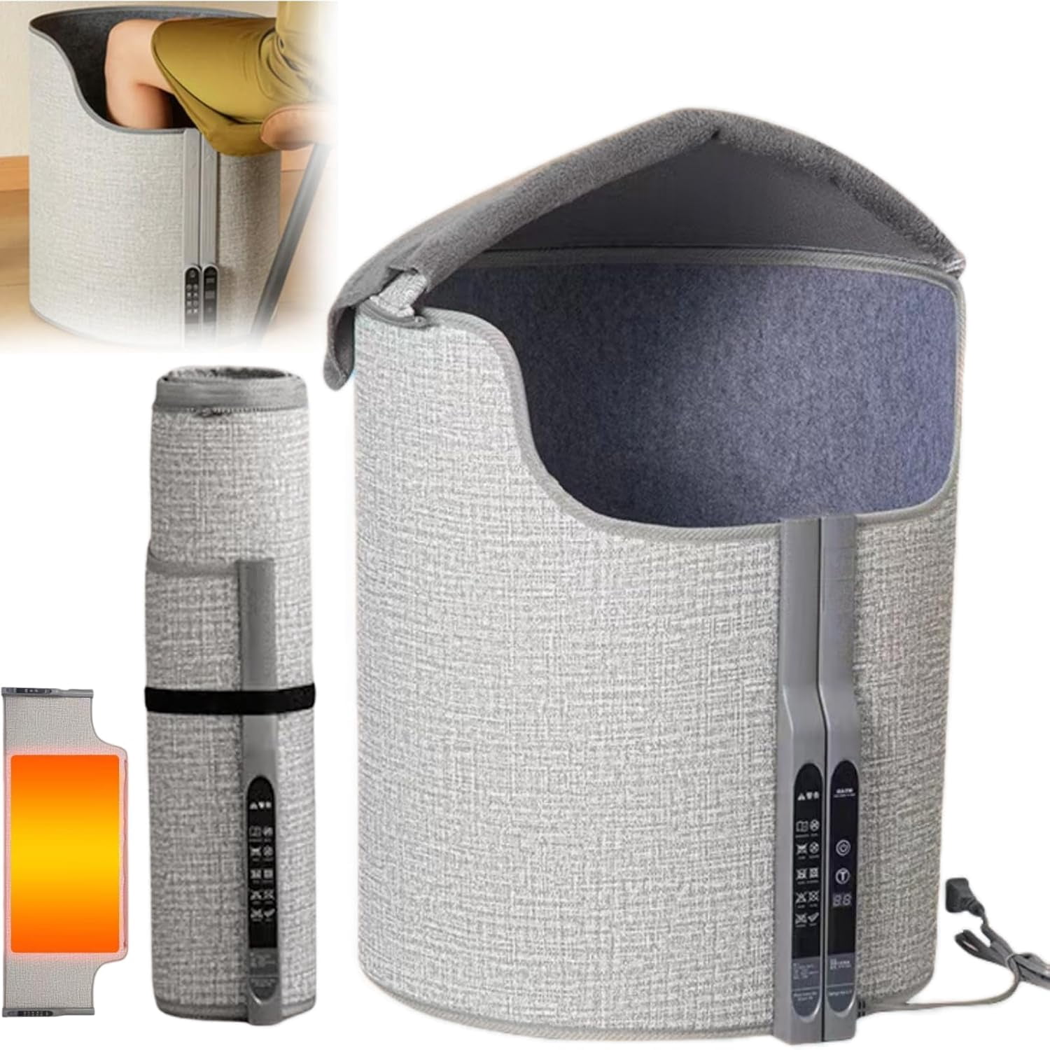 Folding Electric Heating Foot Warmer, Under Desk Leg Foot Knee Heater ...
