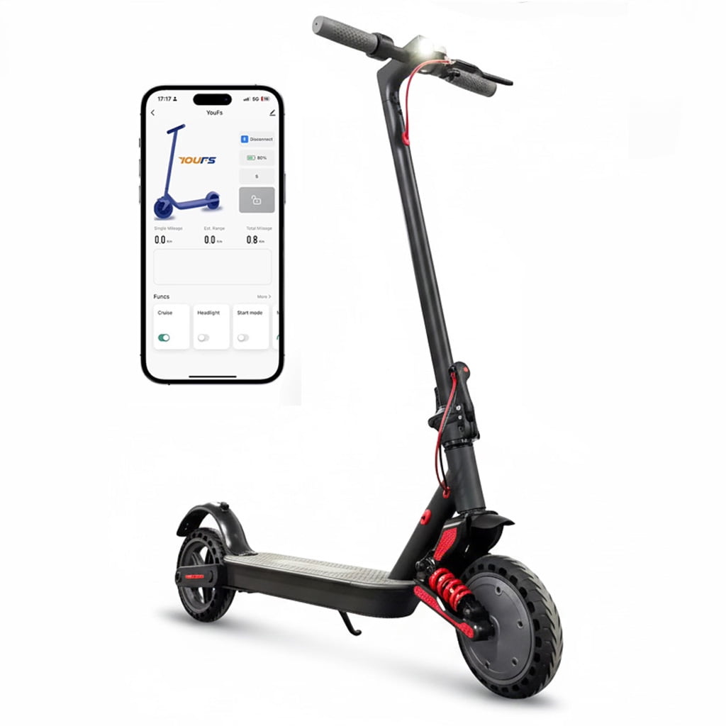 Folding Electric Scooter, 19 MPH Max Speed, 20 Mile Range, Bluetooth ...