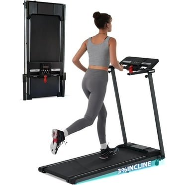 Aiqidi Incline Folding Treadmill with LED Monitor & Handrail, Running ...