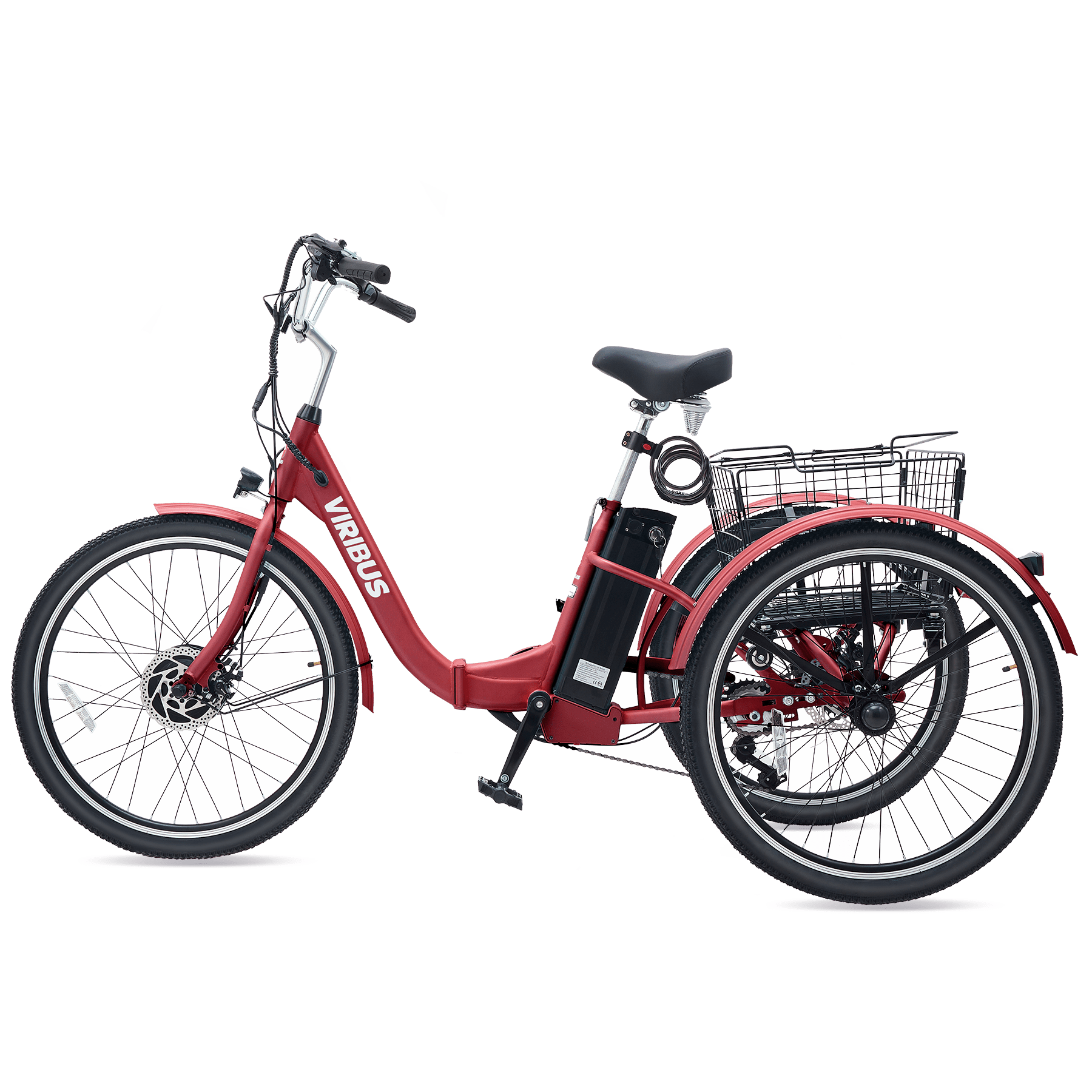 Folding Electric Tricycle, 350W 7-Speed Electric Trike for Adults, 24 ...