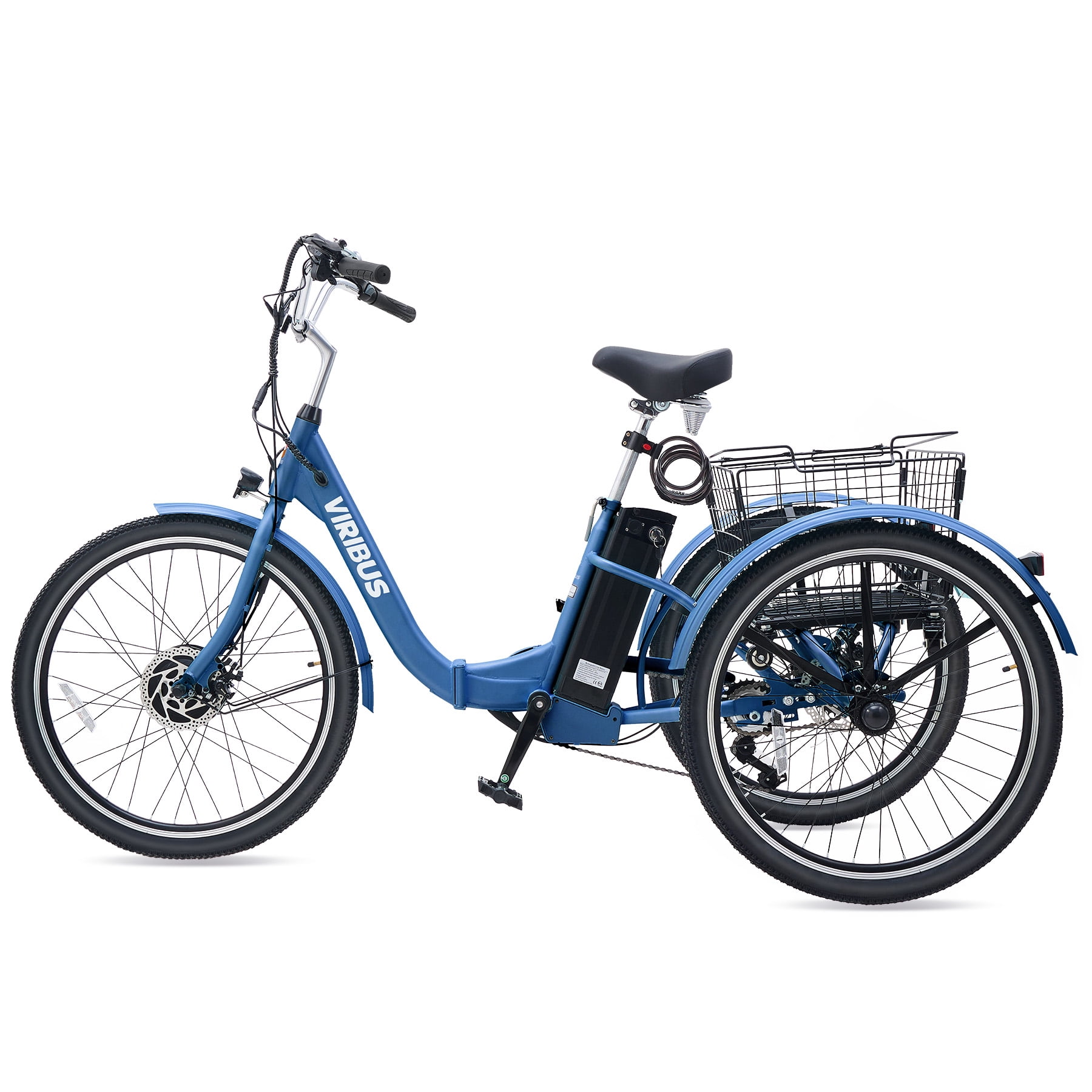 Folding Electric Tricycle, 350W 7-Speed Electric Trike for Adults, 26 ...