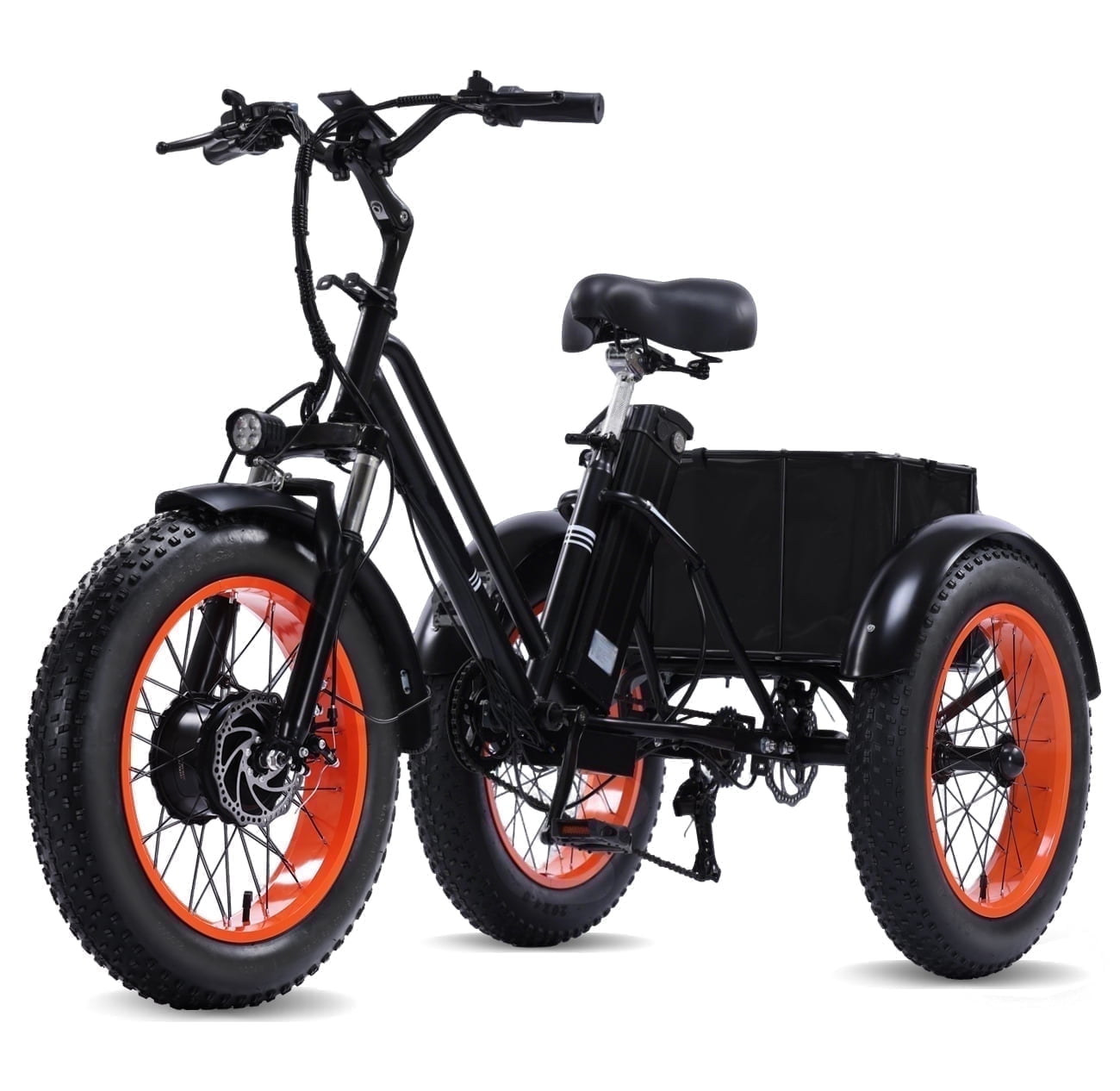 Broobey Electric Tricycle for Adults Trike Ebike Fat Tire 3 Wheel ...