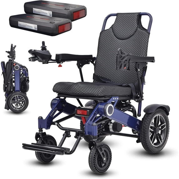 Folding Electric Wheelchair for Adults, 600W Motor 15 Miles Range ...