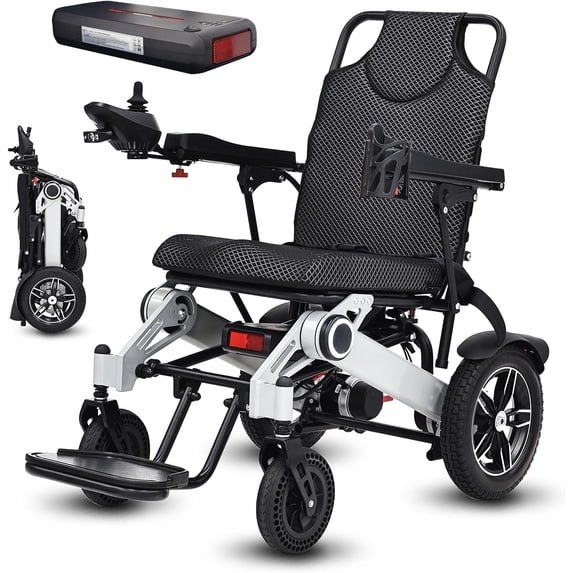 Folding Electric Wheelchair for Adults, 600W Motor 15 Miles Range ...
