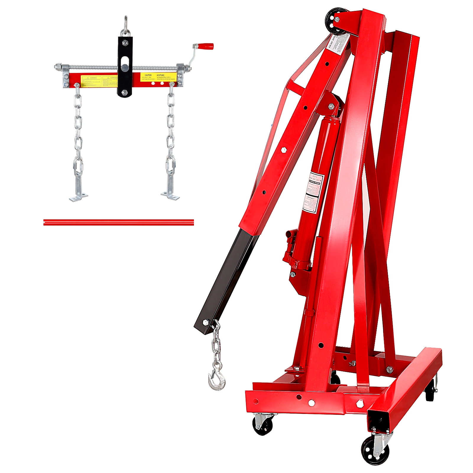 Folding Engine Hoist with Lever, 2 Ton/4400 LBS, Cherry Picker Shop ...