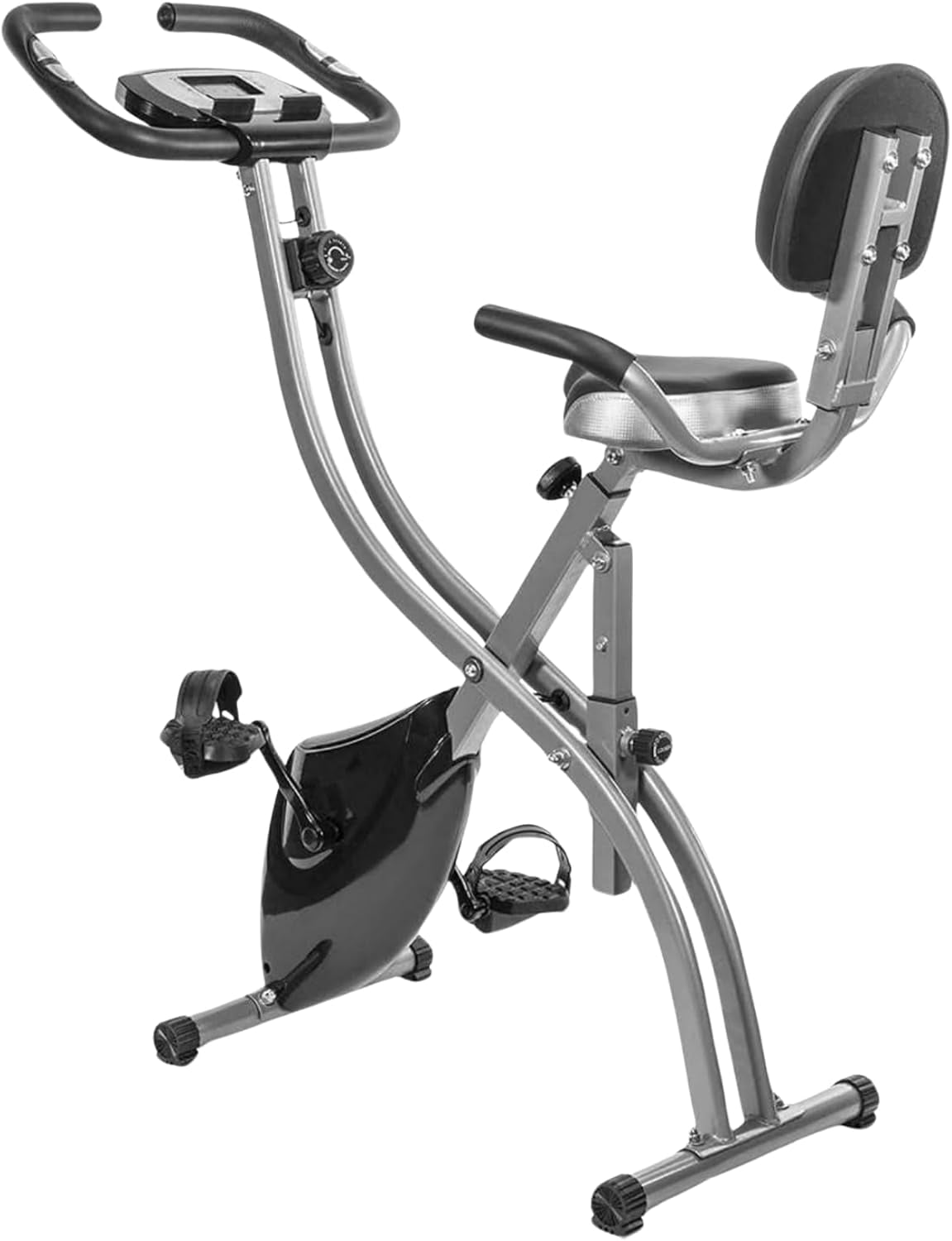 Folding Exercise Bike Folding Magnetic Resistance for Home, 8 Levels of Adjustment, 3 in 1 Modes ...