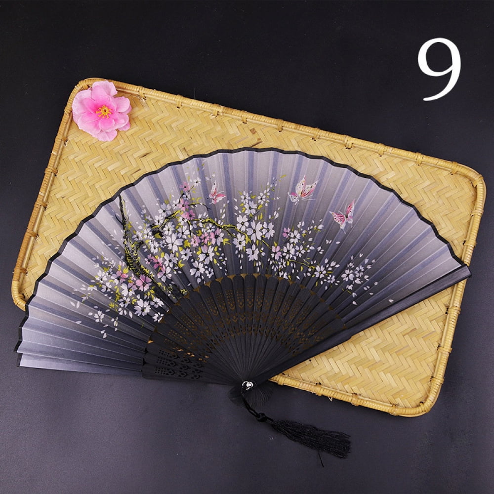 Folding Fan Handheld Fans Vintage Folding Hand Fans with Tassel,Hand ...