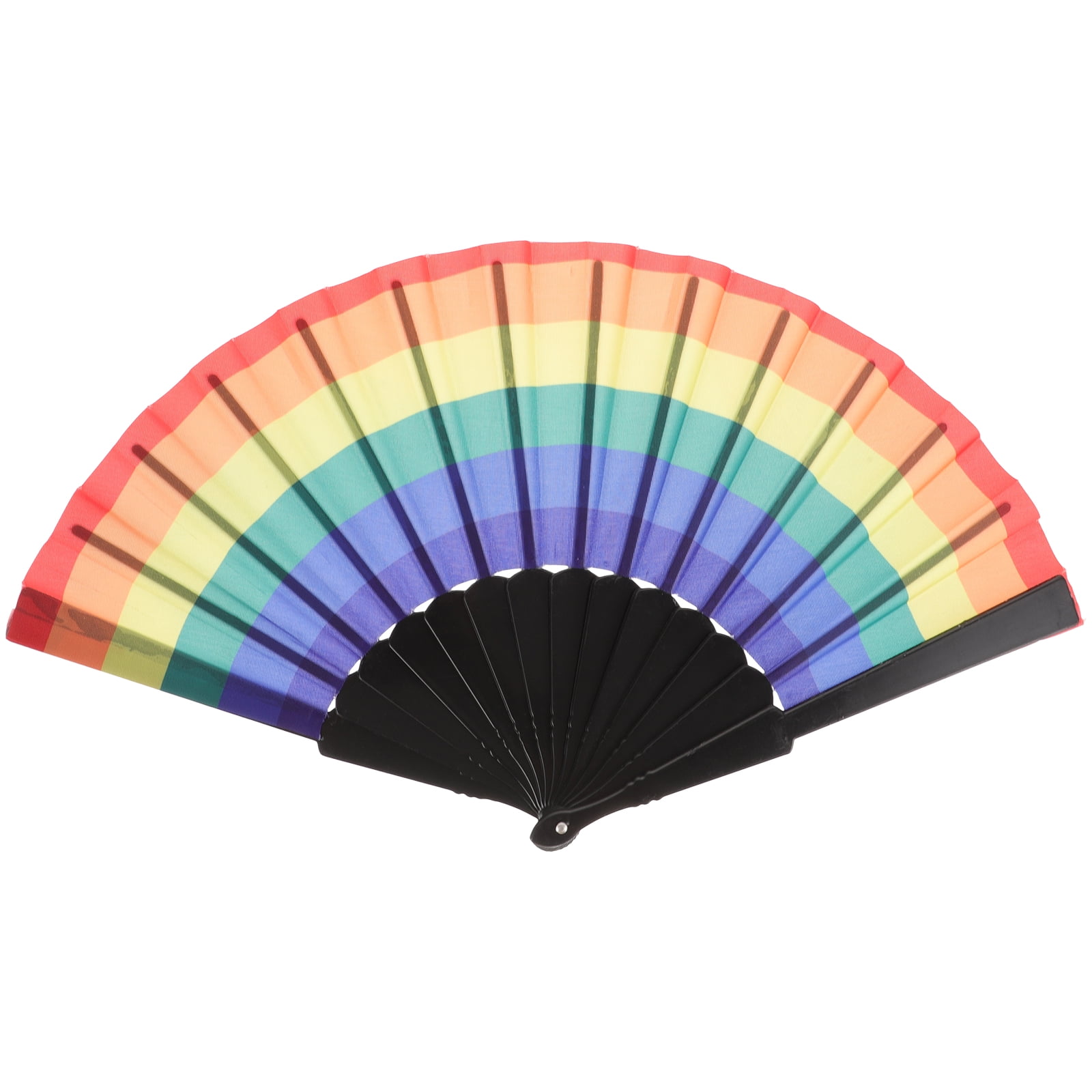 Folding Fan Rainbow Folding Fans Colorful Hand Held Fan Rainbow Party ...