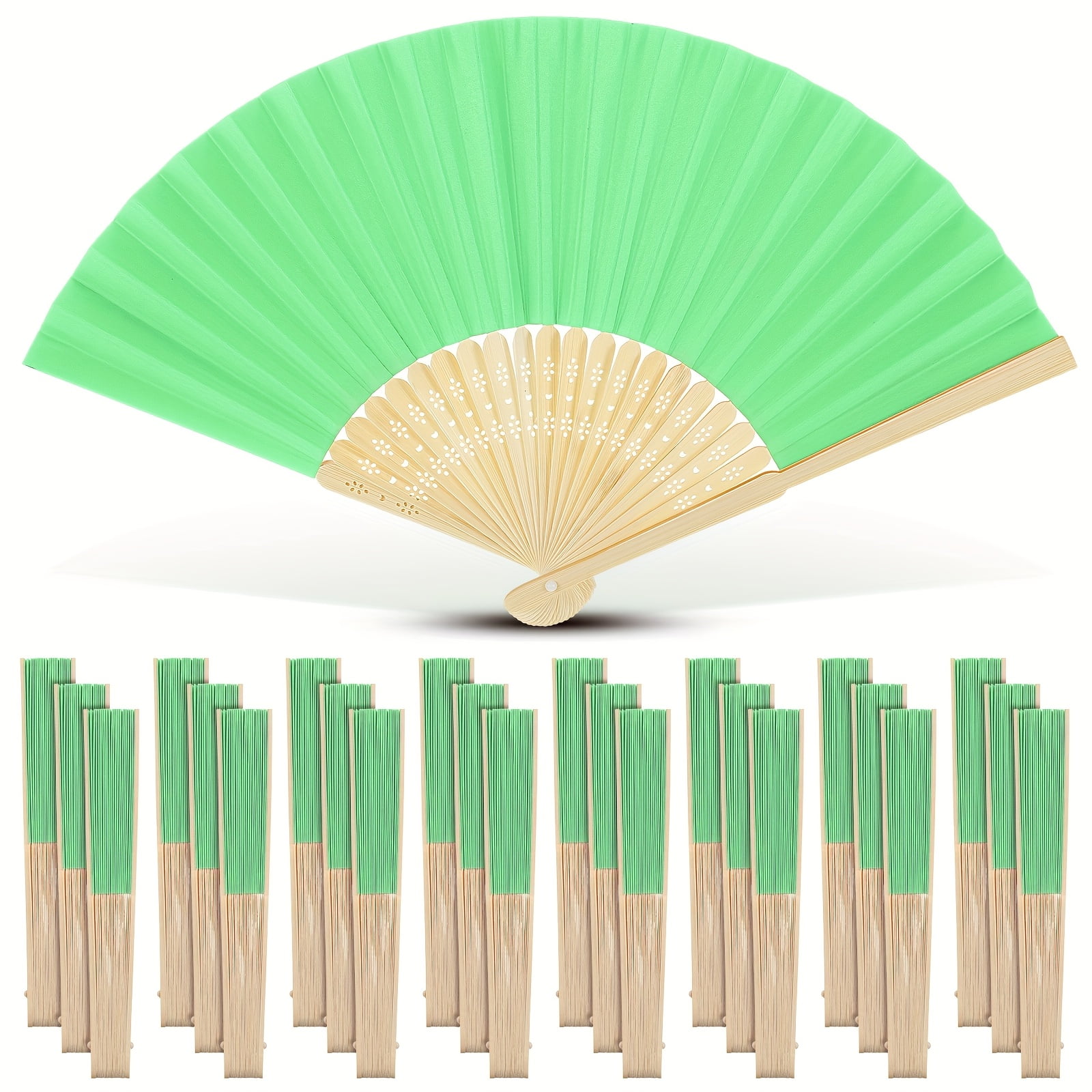 Folding Fans Bamboo Handheld Folded Fans Craft Hand Fans Foldable ...