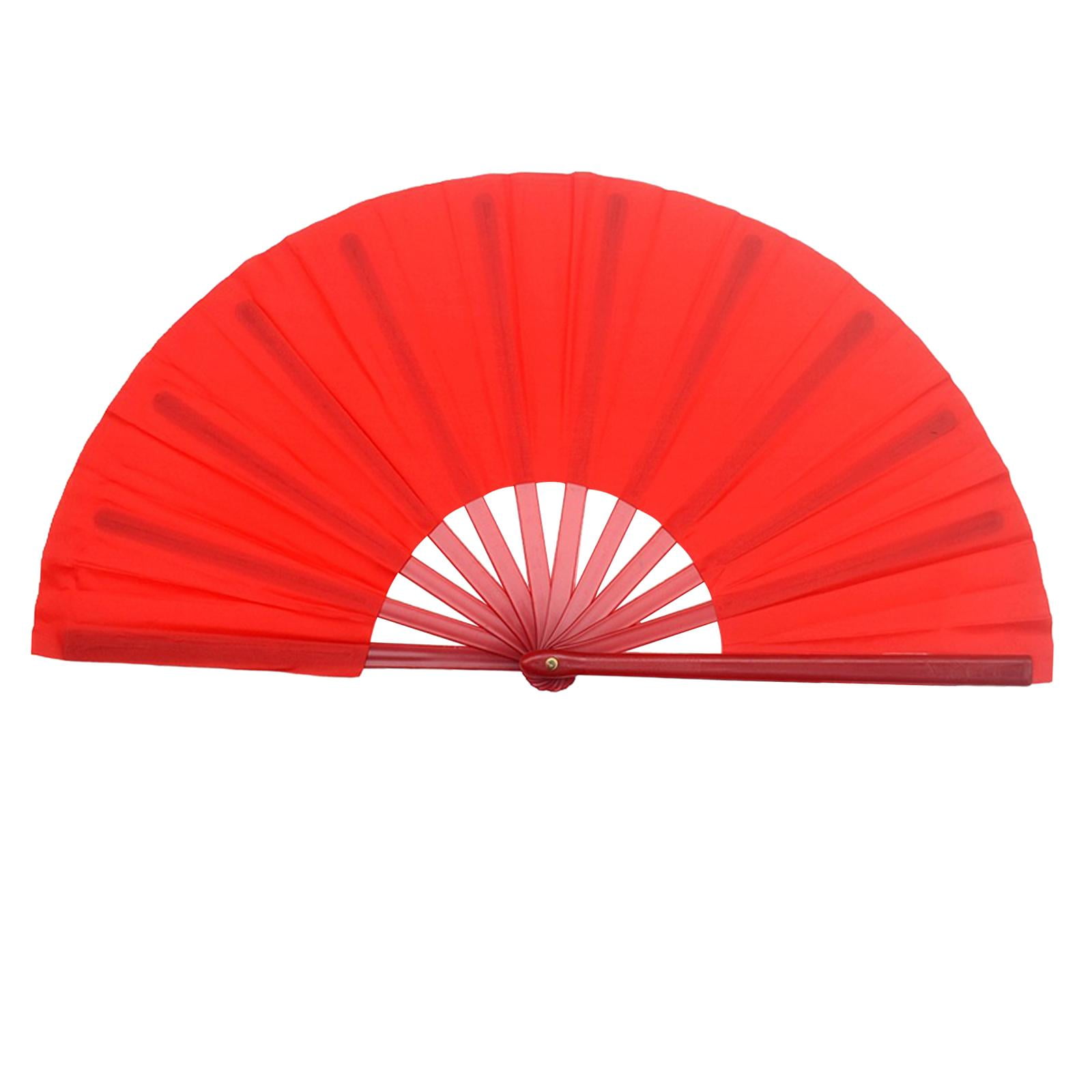 Folding Fans for Men and Women Portable Dance Fan Gifts Red Tai Ji Gong ...