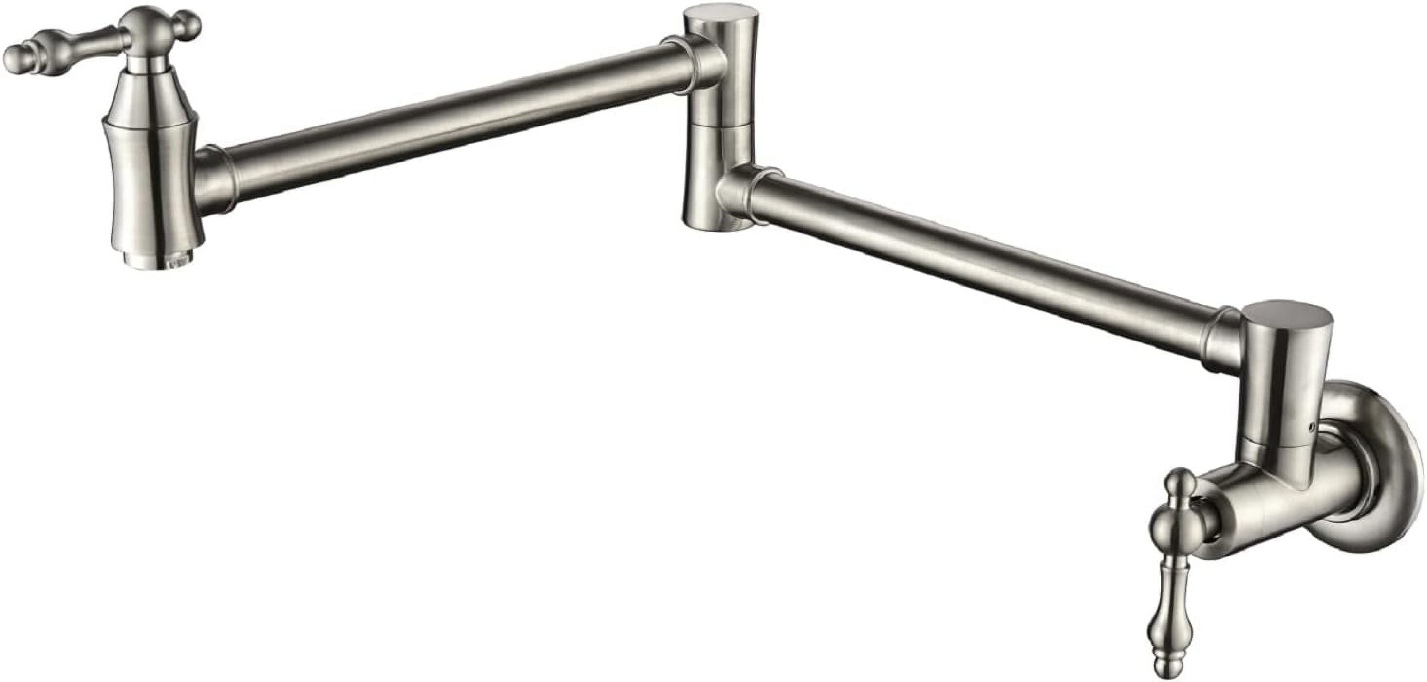 Folding Faucet Pot Filler Faucet Wall Mount, Solid Brass Folding ...