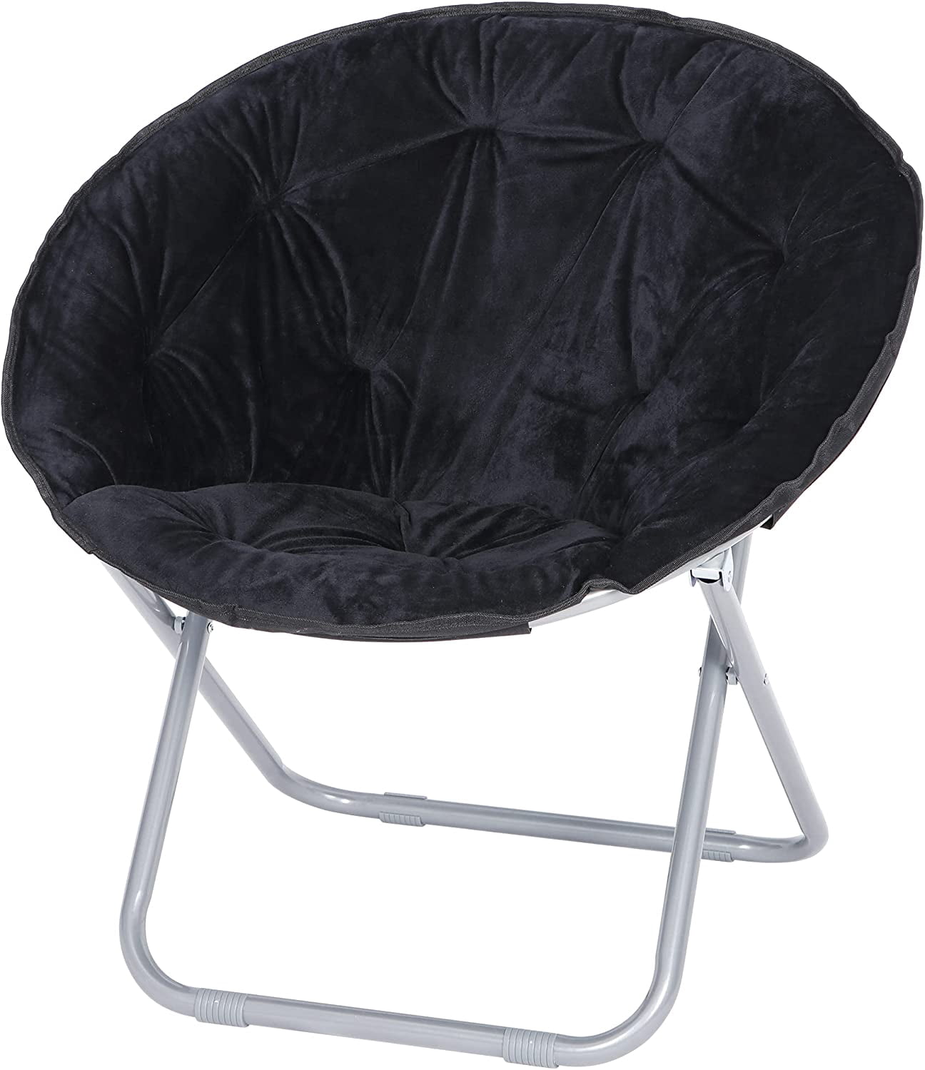 Folding Faux Fur Moon Chair Soft Plush Lounge Chair Moon Chair with ...