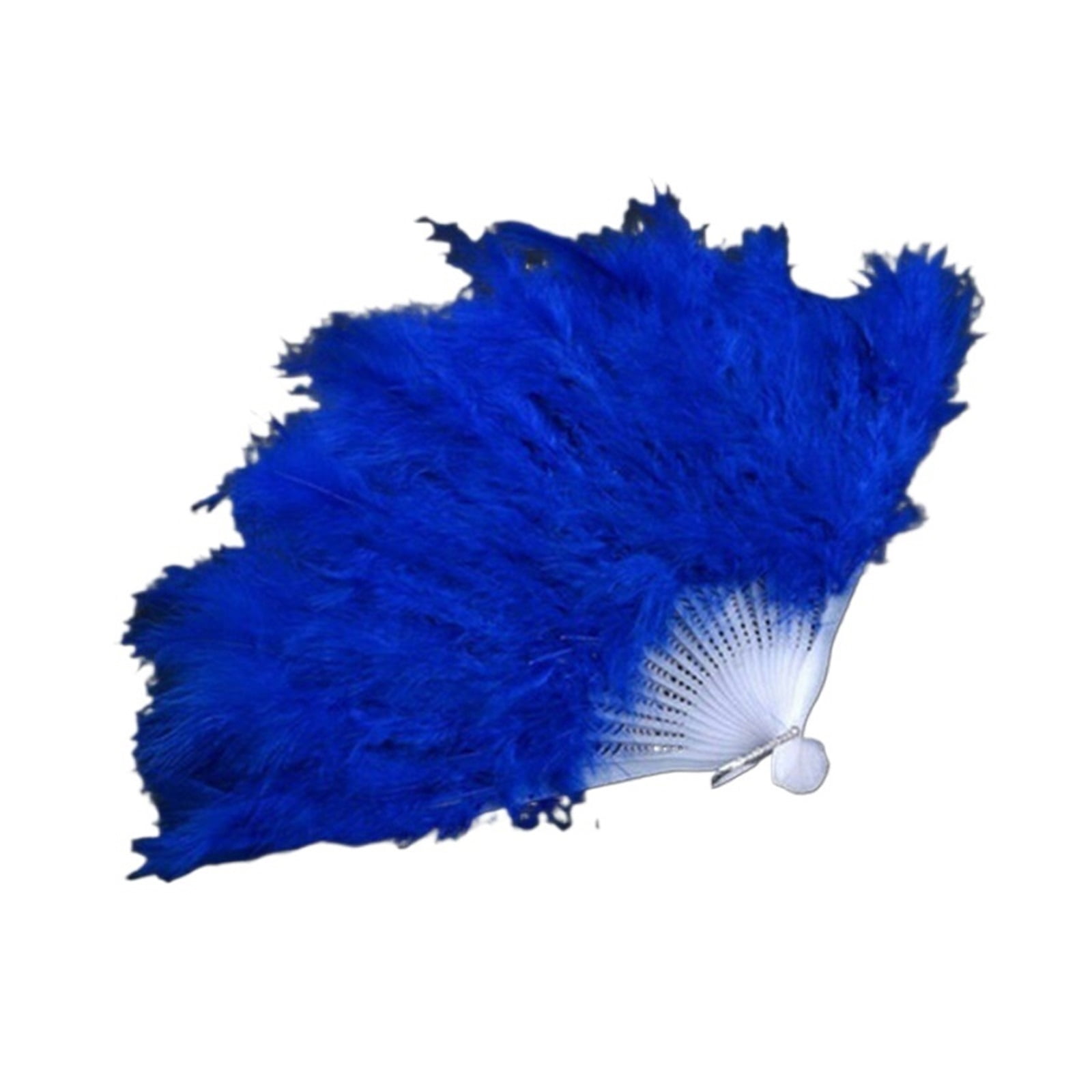 Folding Feather Fan, Wedding Showgirl Dance Folding Hand Feather Fan ...