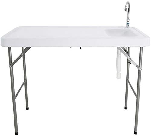 Folding Fish Cleaning Table with Sink Portable Camping Sink Station ...