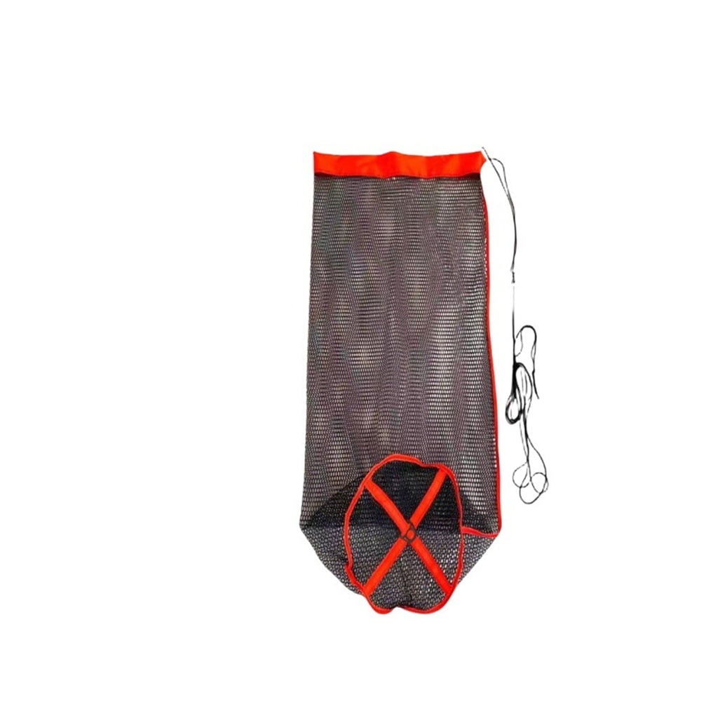 Folding Fish Net Bag Outdoor Drawstring Live Fish Catching Netting ...