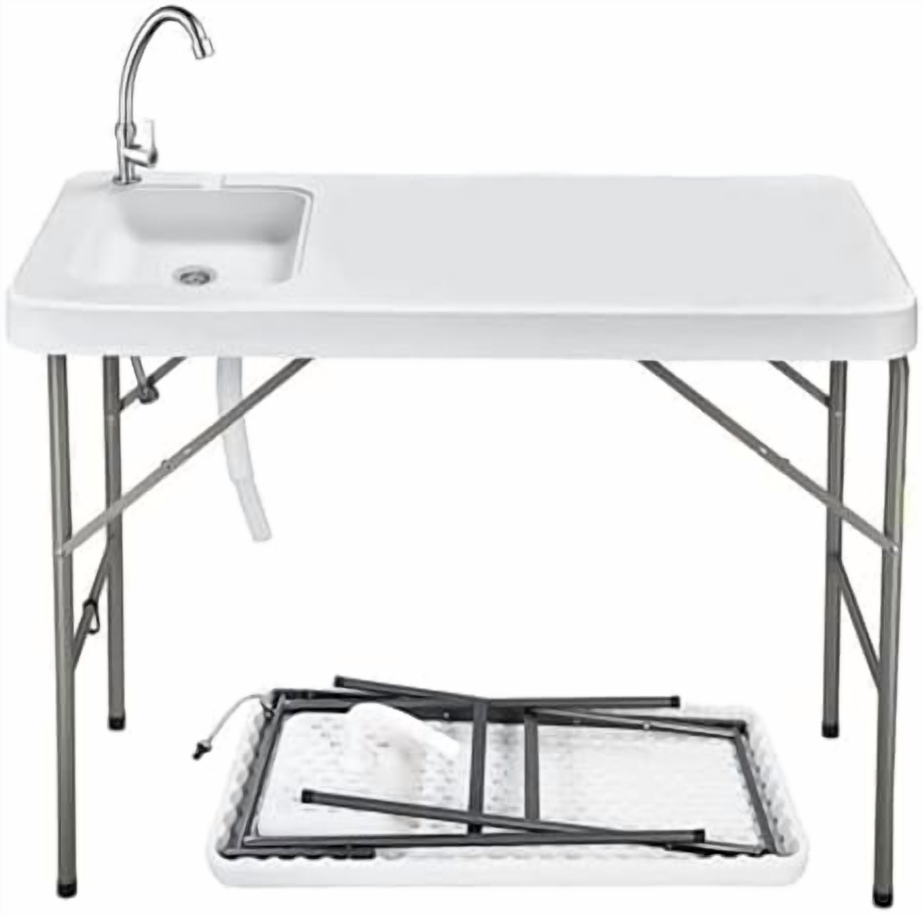 Folding Fishing Cleaning Table, 4ft Portable Foldable Camping Outdoor ...