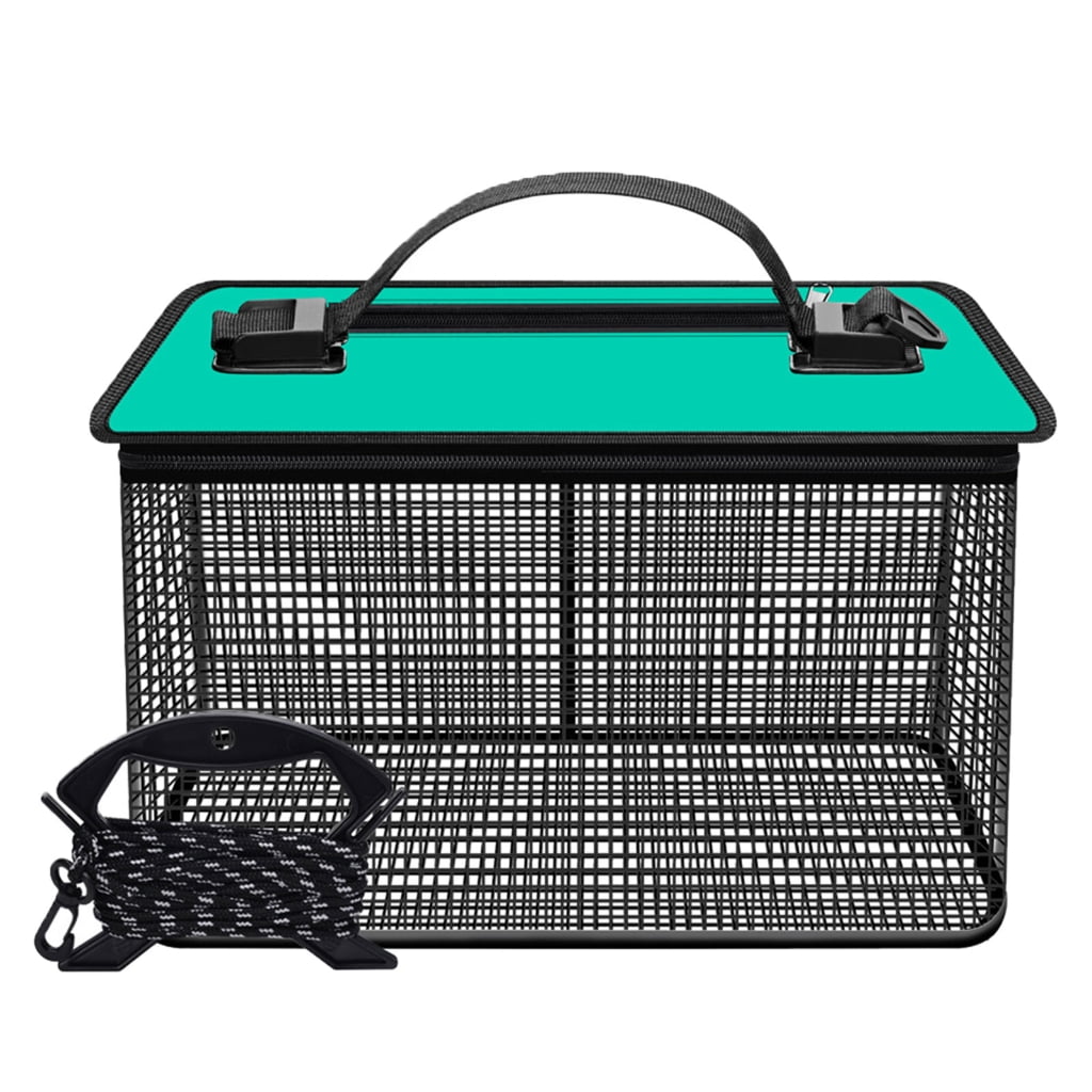 Folding Fishing Net Fishing Protections Live Fish Bucket Meshes Fishing ...