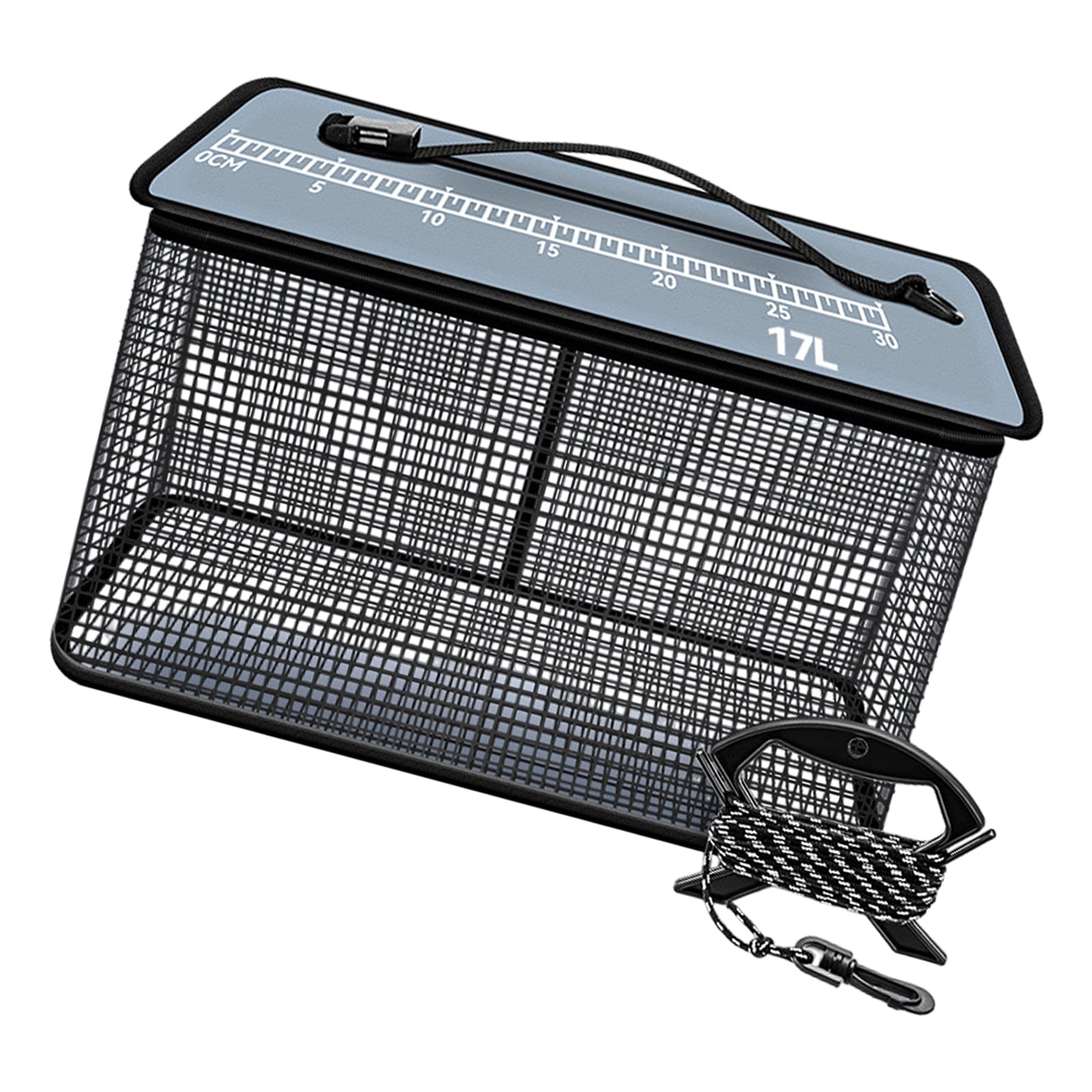 Folding Floating Fish Basket Portable Fishing Net Fishing Baits Storage ...