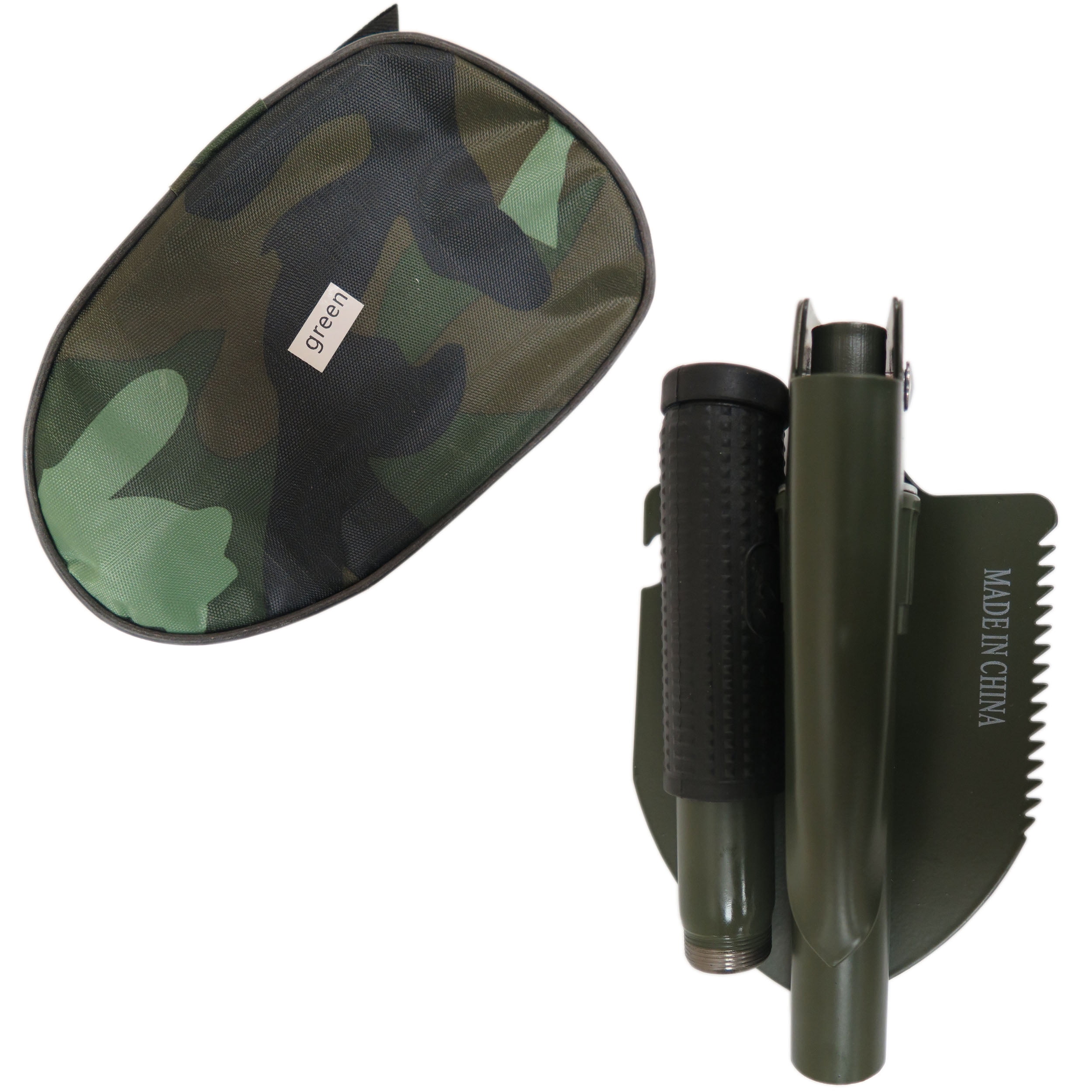 Folding Foldable Military Shovel Mini Emergency Survival Compass Spade ...
