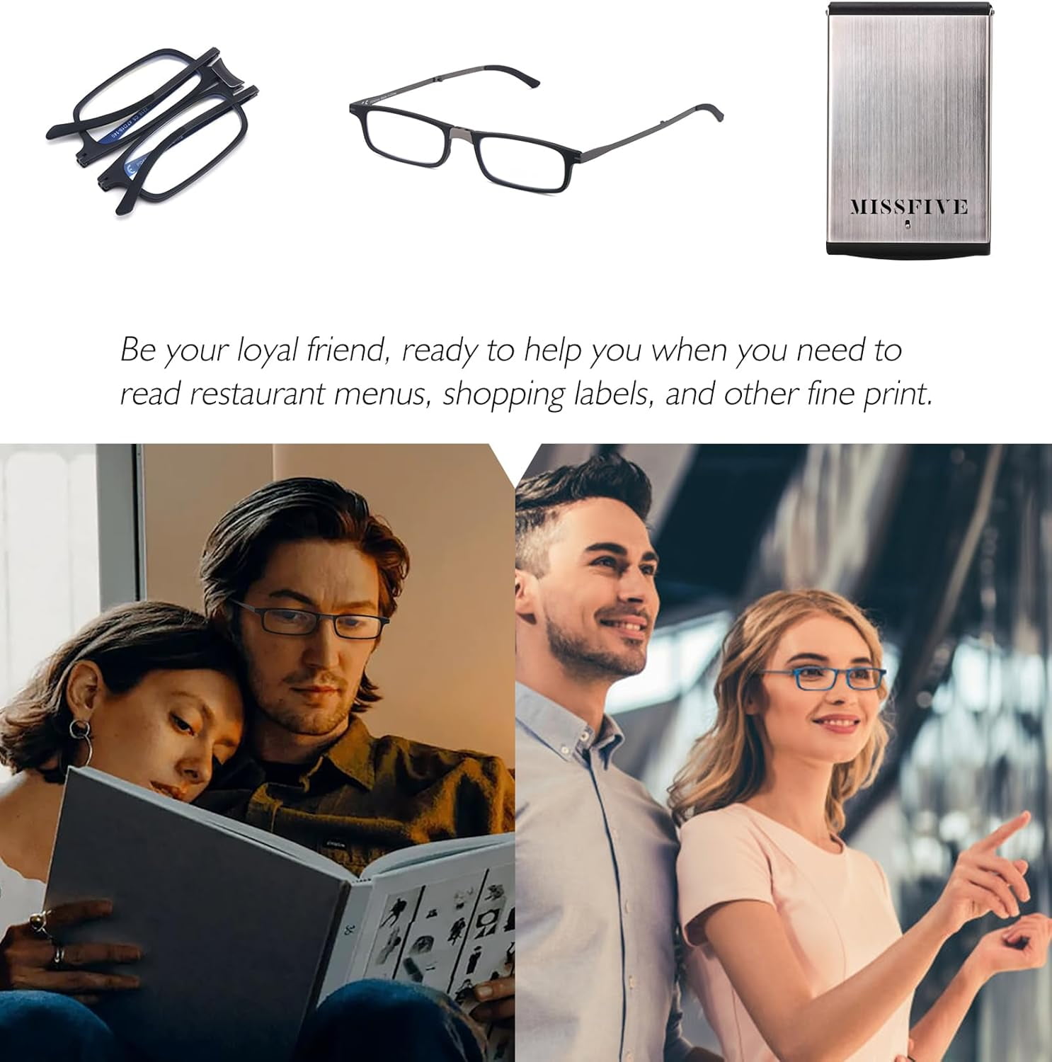 Folding Foldable Reading Glasses for Men Women Portable Travel Pocket ...