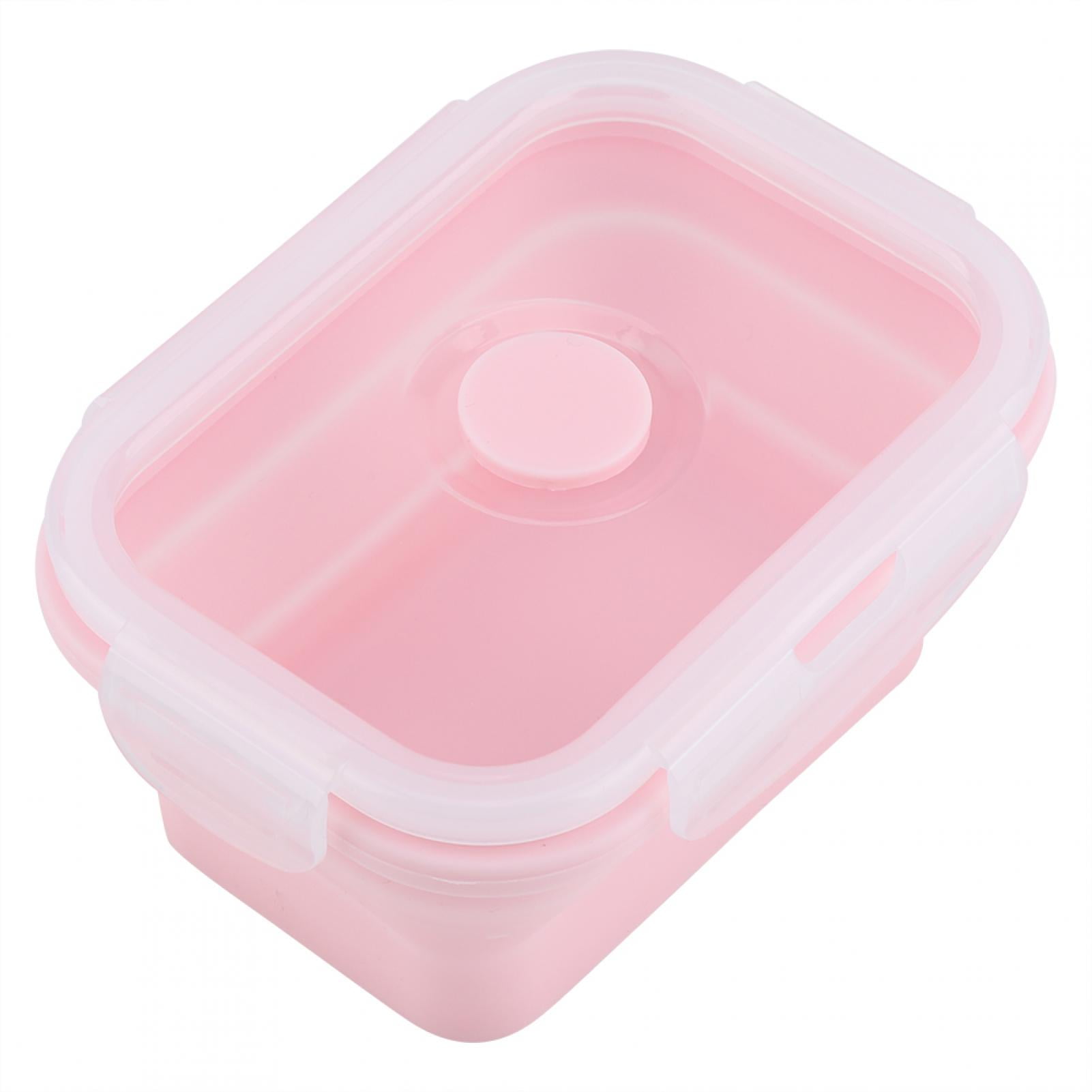 Folding Food Box,4 Size Portable Silicone Lunch Box Folding Microwave ...