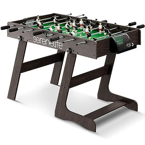 Folding Foosball Table, 4 x 2 Full Competition Size Foldable Space ...