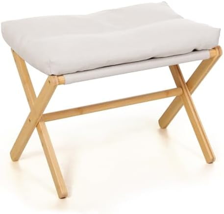 Folding Foot Stool,Small Ottoman Foot Rest for Couch,Wooden Footstool ...