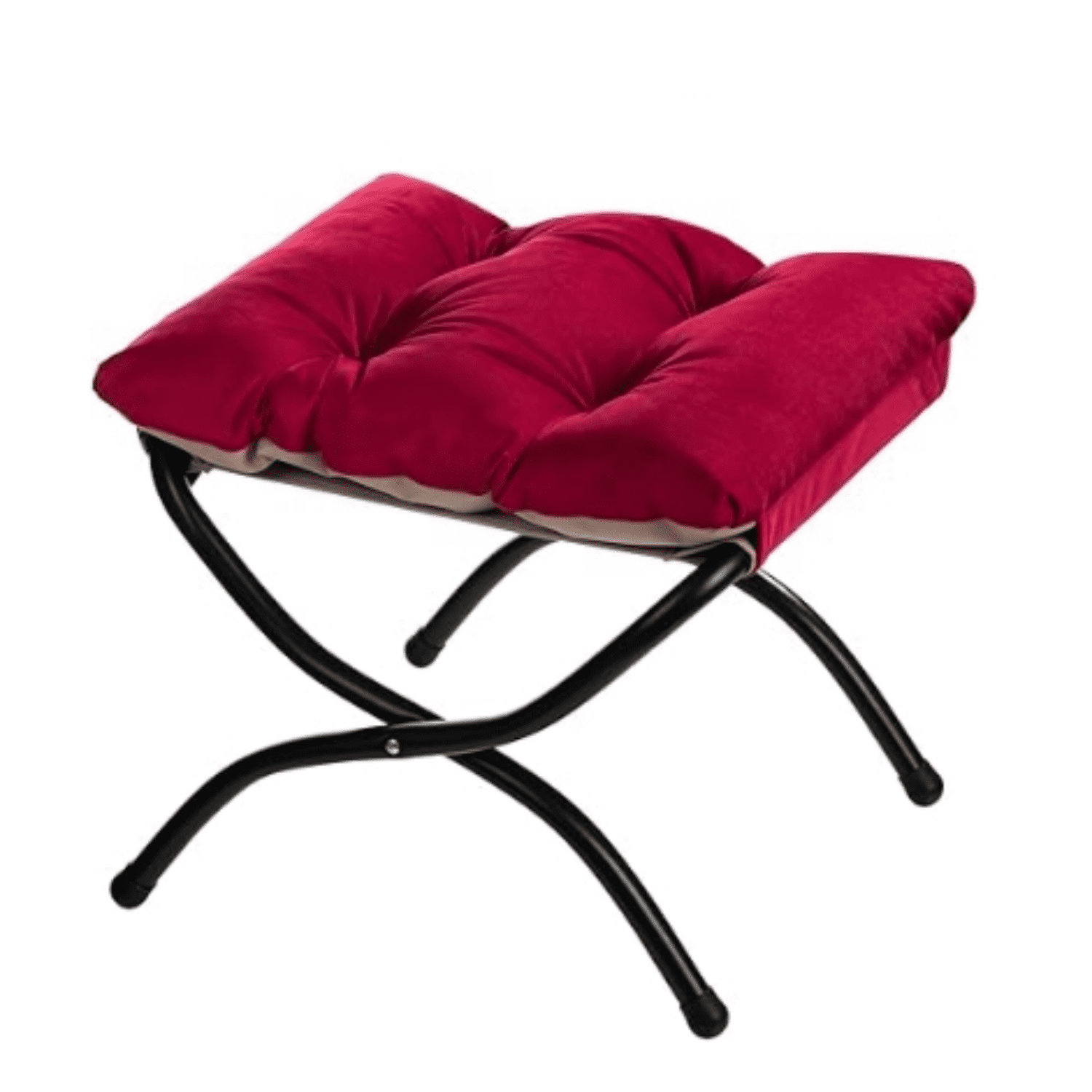 Folding Footrest Stool, Upholstered Small Foldable Ottoman, Accent ...