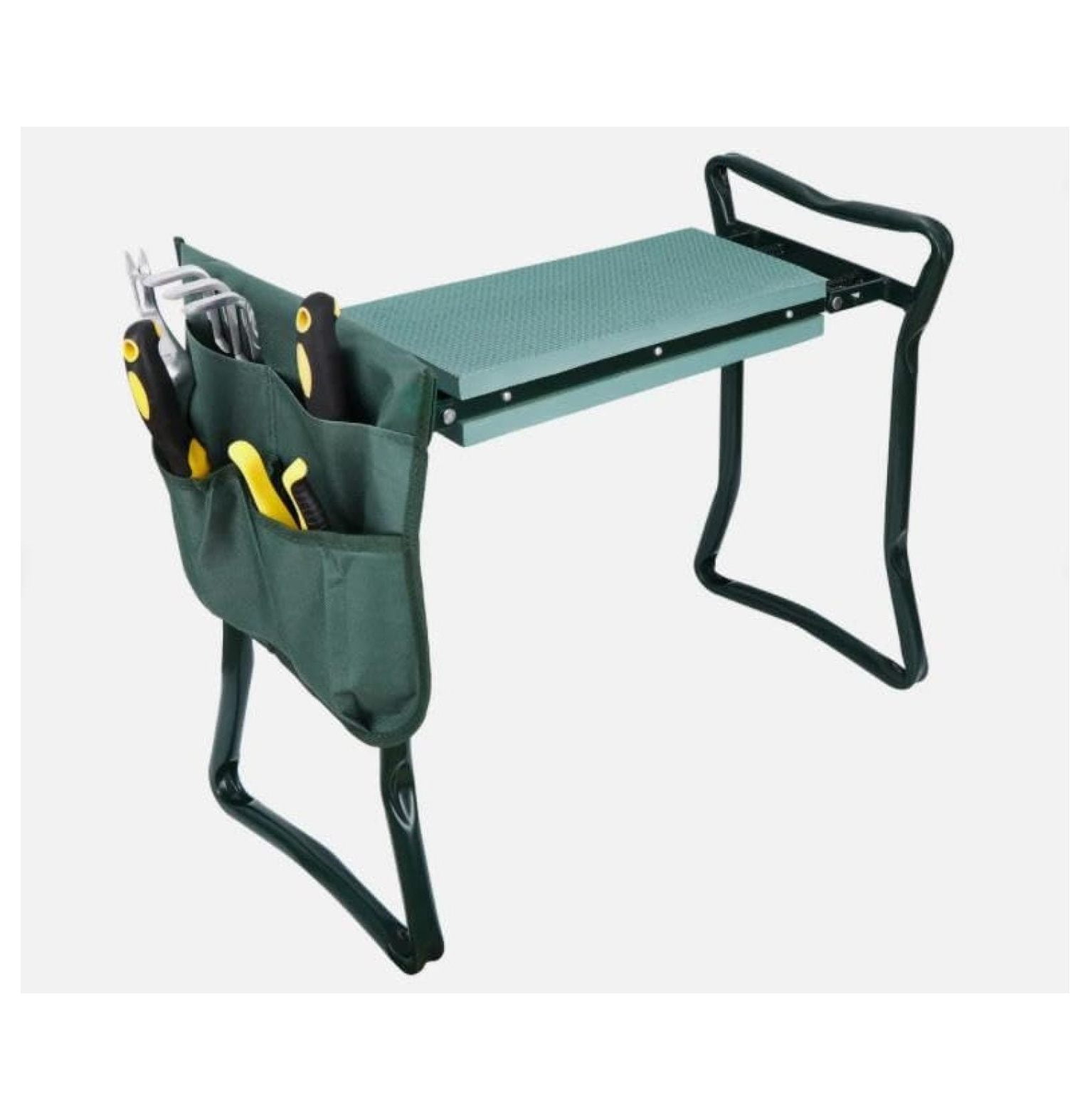 Folding Garden Kneeler Bench Kneeling Soft Pad Seat with Stool Pouch ...