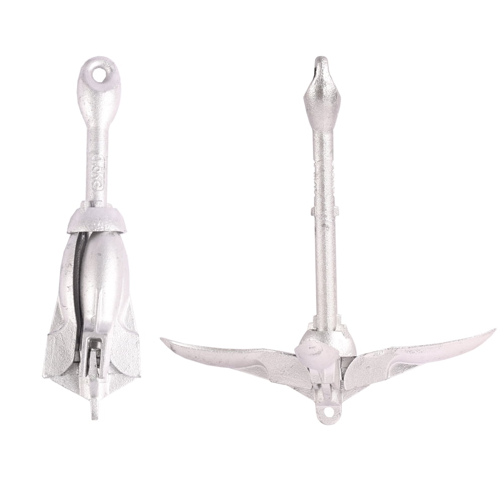 Folding Grapnel Anchor Galvanized Iron 3.3 lbs for Canoe, Kayak, Paddle ...