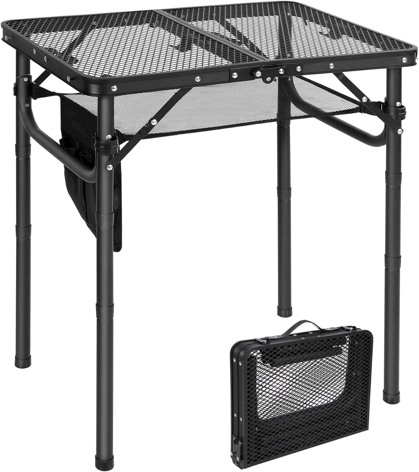 Folding Grill Table,Aluminum Portable Grill Stand Table for Outdoor ...