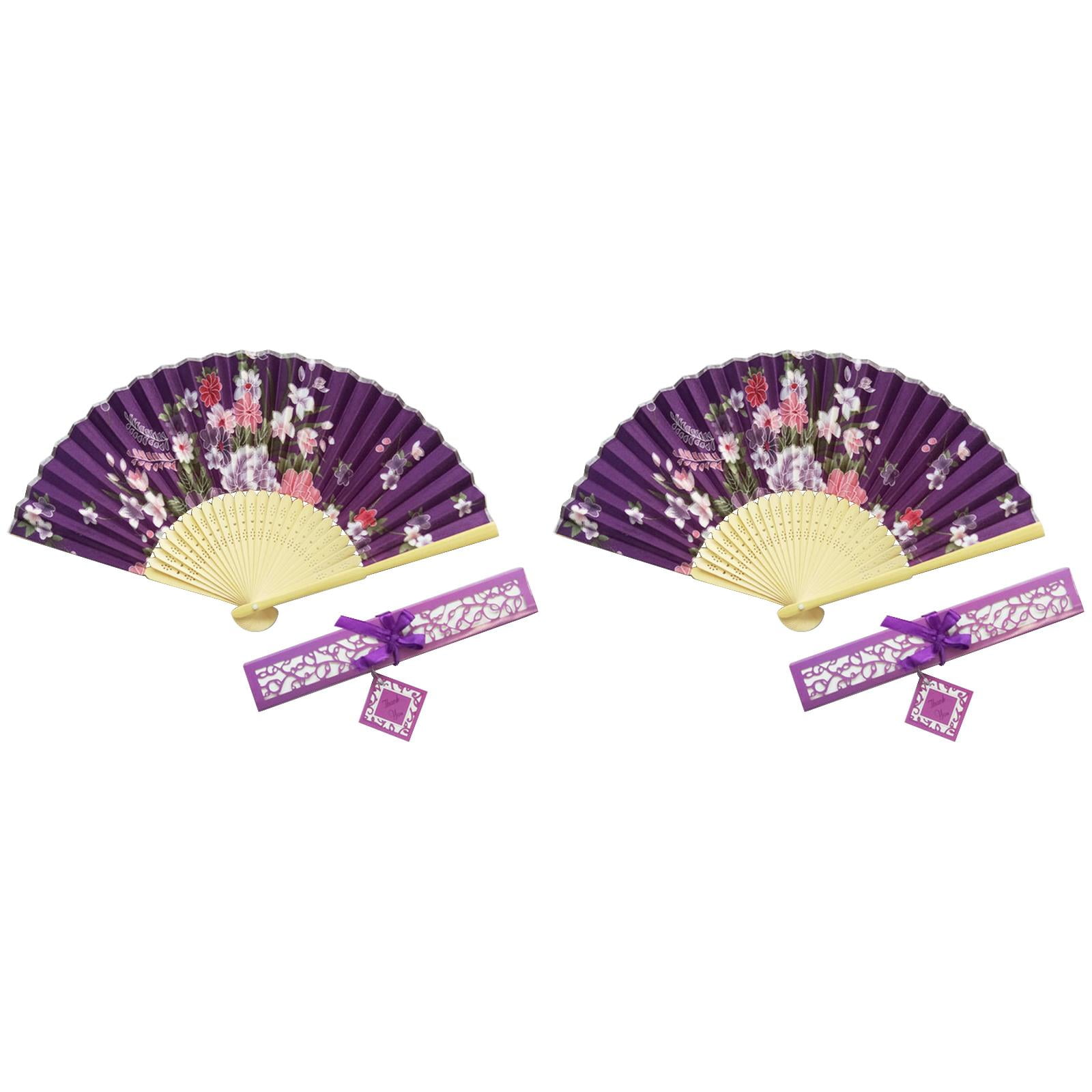 Folding Hand Fan Colored Silk Cloth Hollowed Out Fold Fan Wood Frame ...