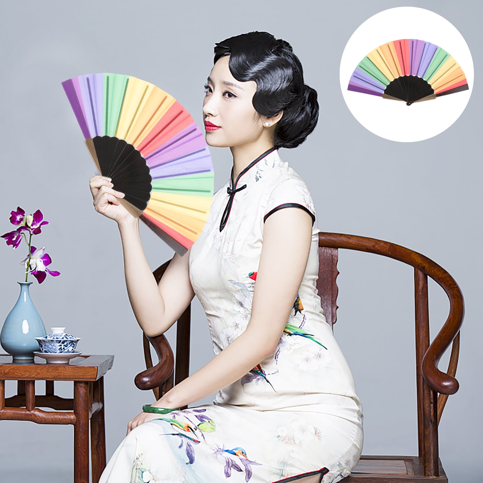 Folding Hand Rave Fan Folding Fan Dancing Fan Party Favor - Walmart.com