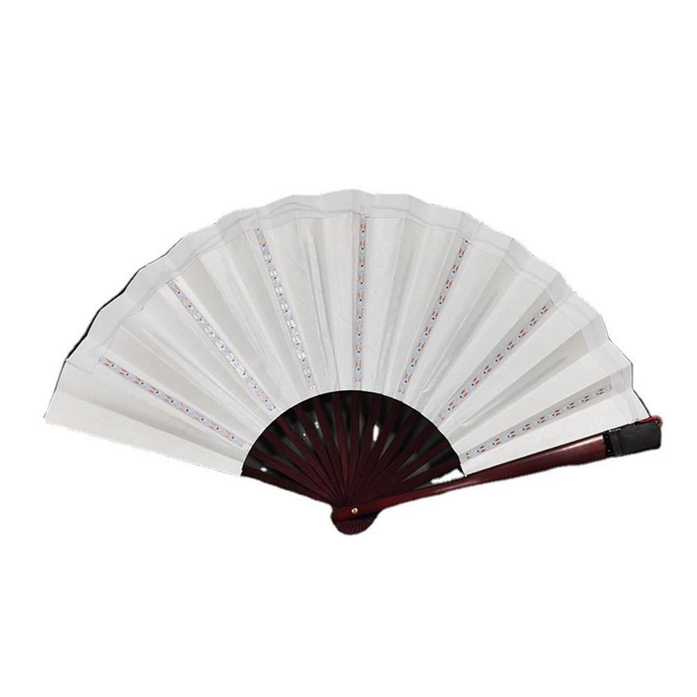 Folding Hand Rave Fan With Light,Glowing Hand Fan,Folding Fan, Led Fan ...