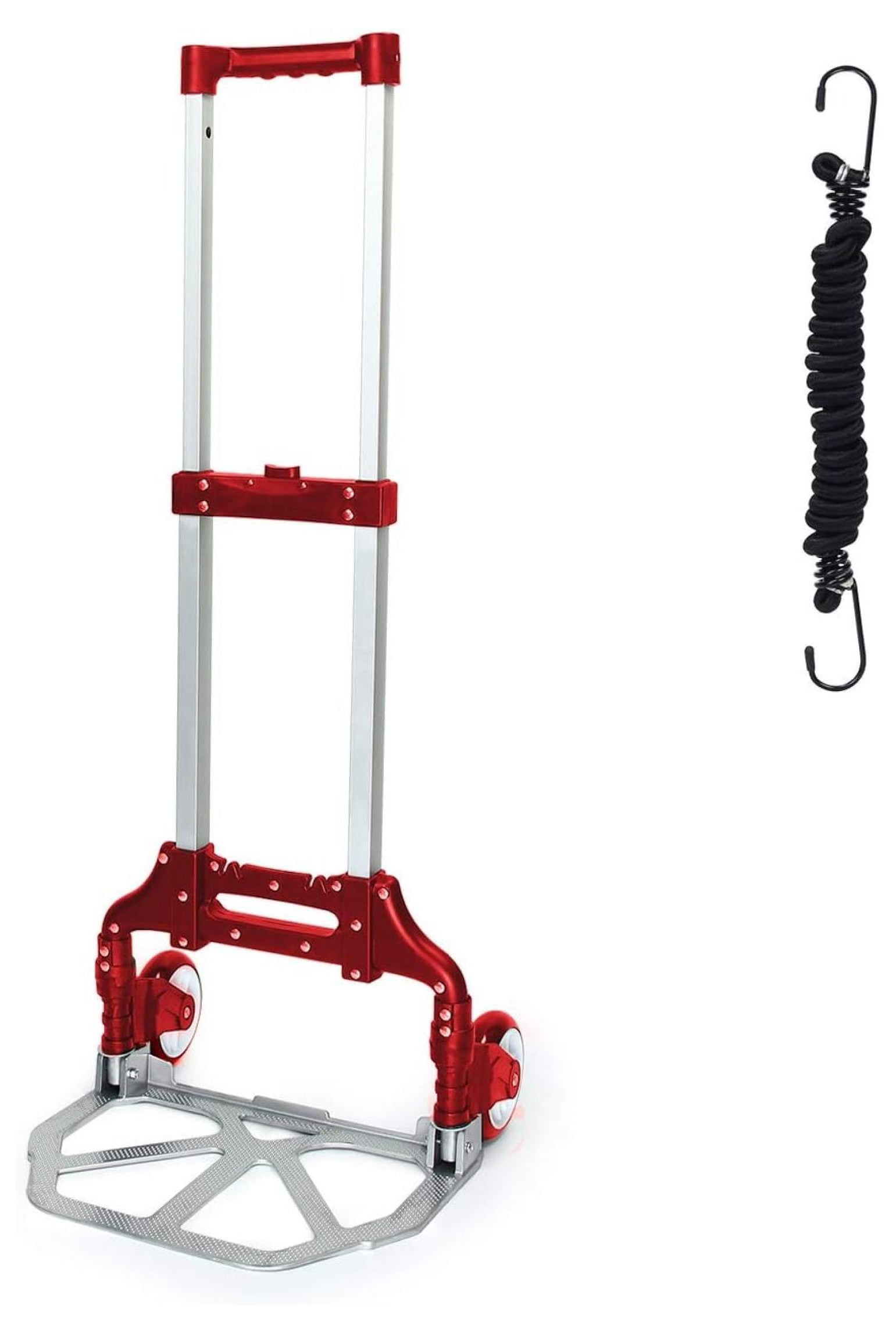 Folding Hand Truck, Aluminum Dolly Cart with Wheels, 170 lbs Capacity ...