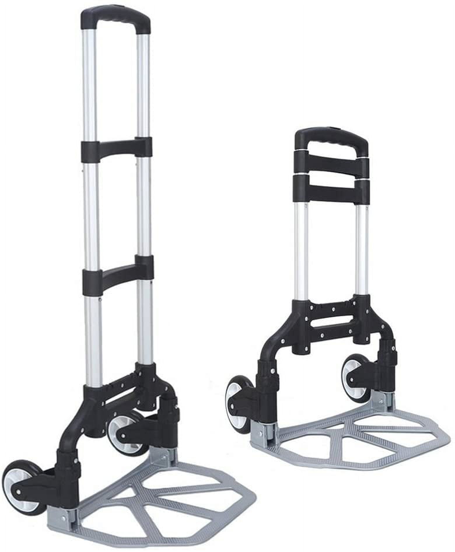 Folding Hand Truck Aluminum Portable Folding Hand Cart 165lbs Capacity ...