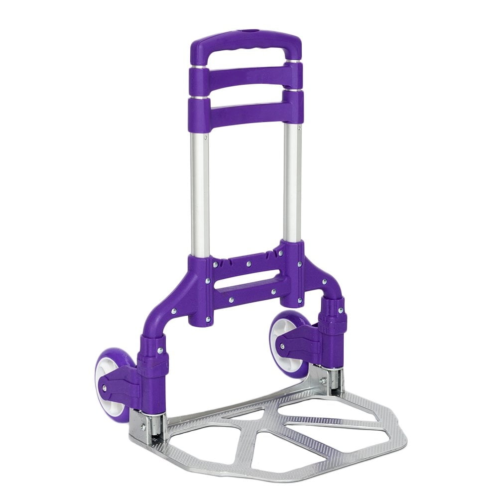 Folding Hand Truck Aluminum Portable Folding Hand Cart 165lbs Capacity ...