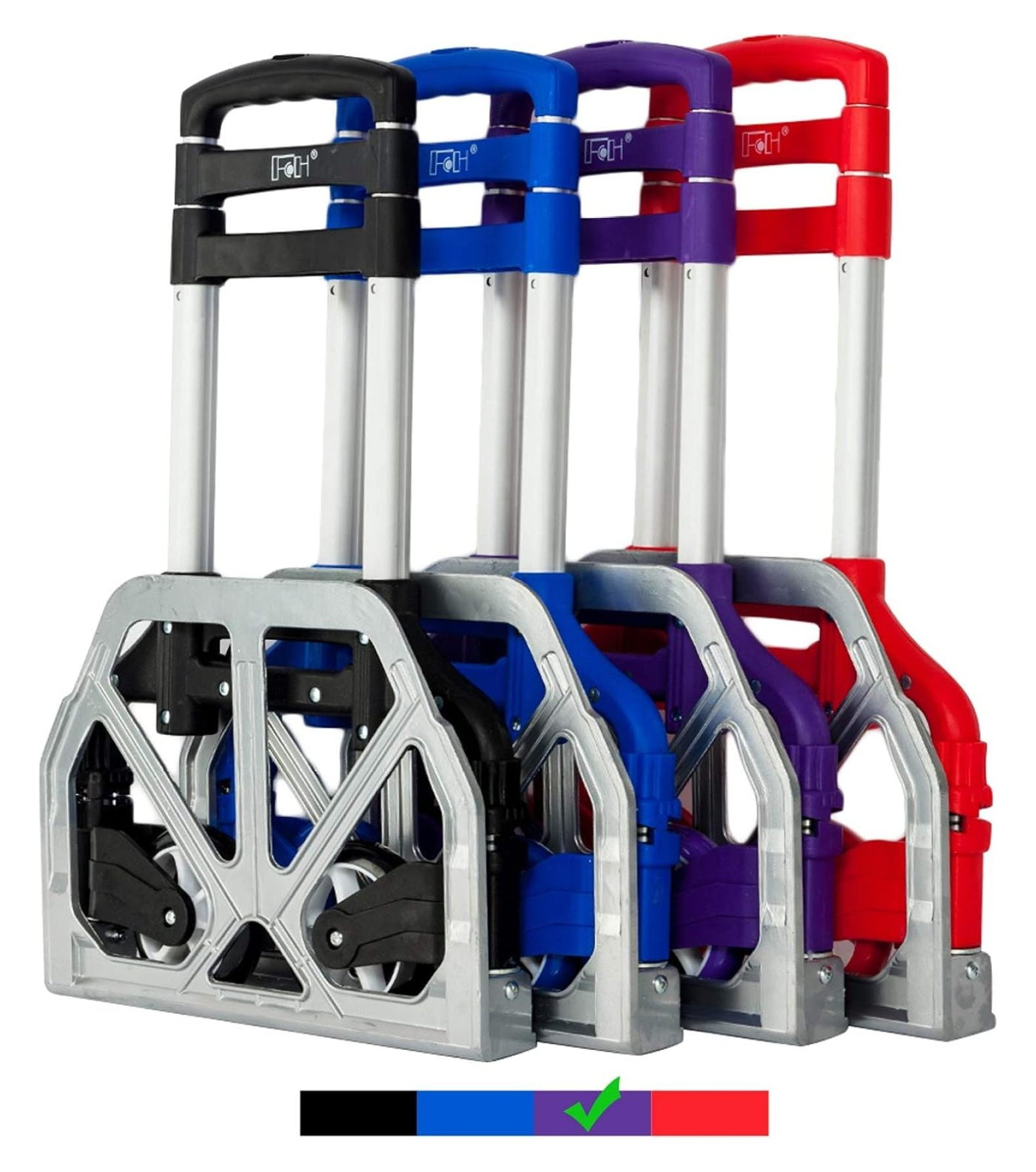 Folding Hand Truck Aluminum Portable Folding Hand Cart 165lbs Capacity ...