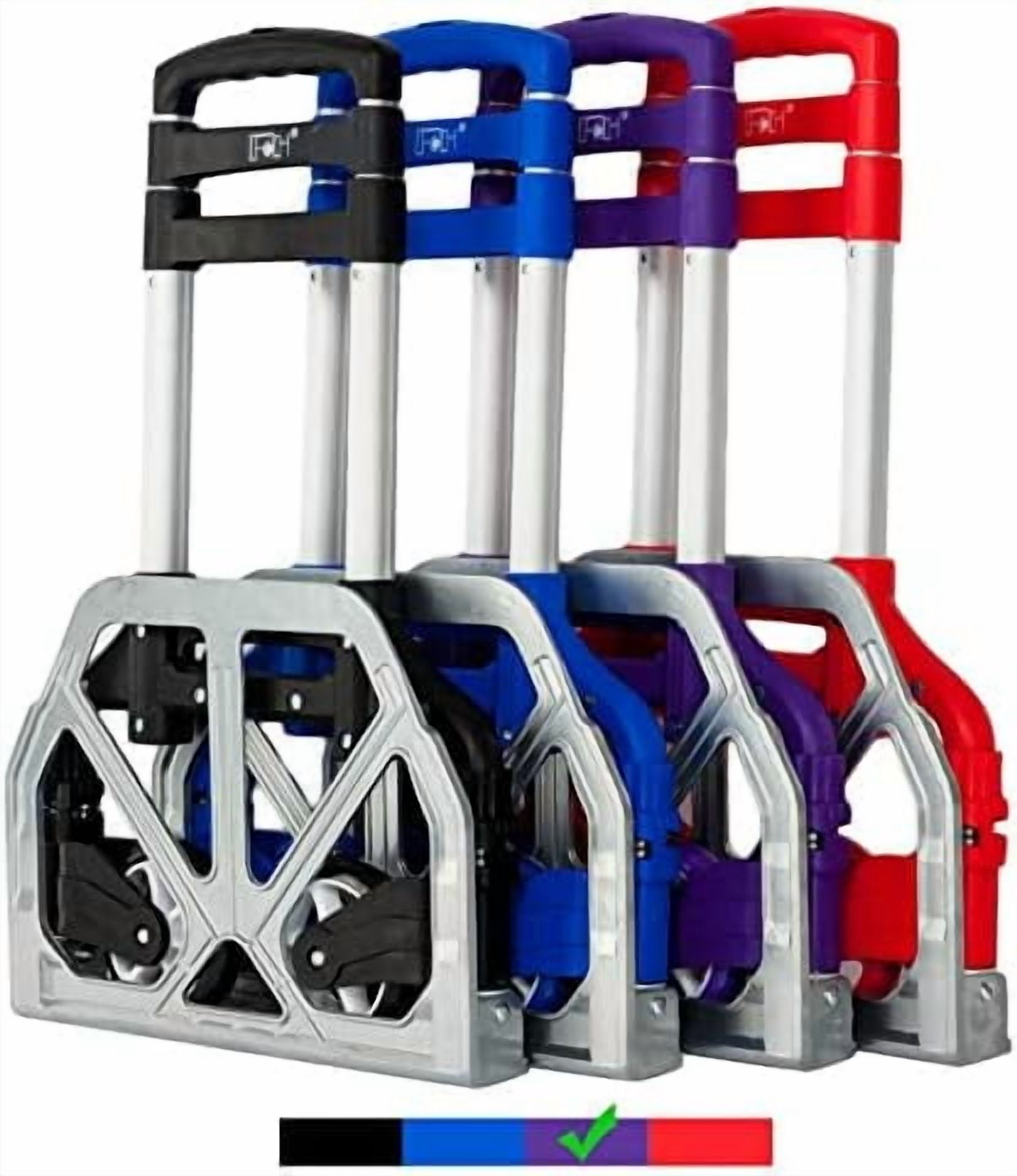 Folding Hand Truck Aluminum Portable Folding Hand Cart 165lbs Capacity ...