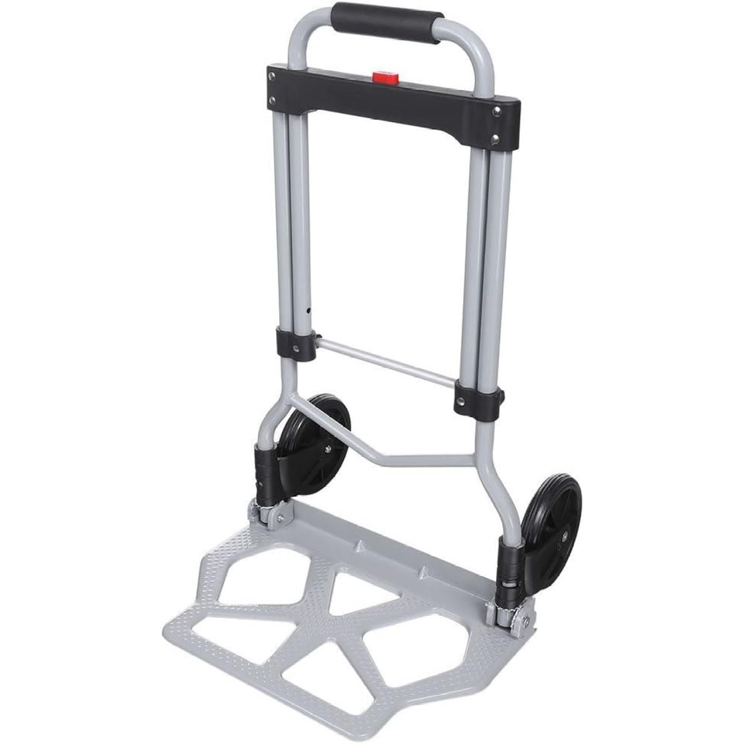 Folding Hand Truck Dolly, 100Kg/220 lbs Heavy Duty 2-Wheel Aluminum ...